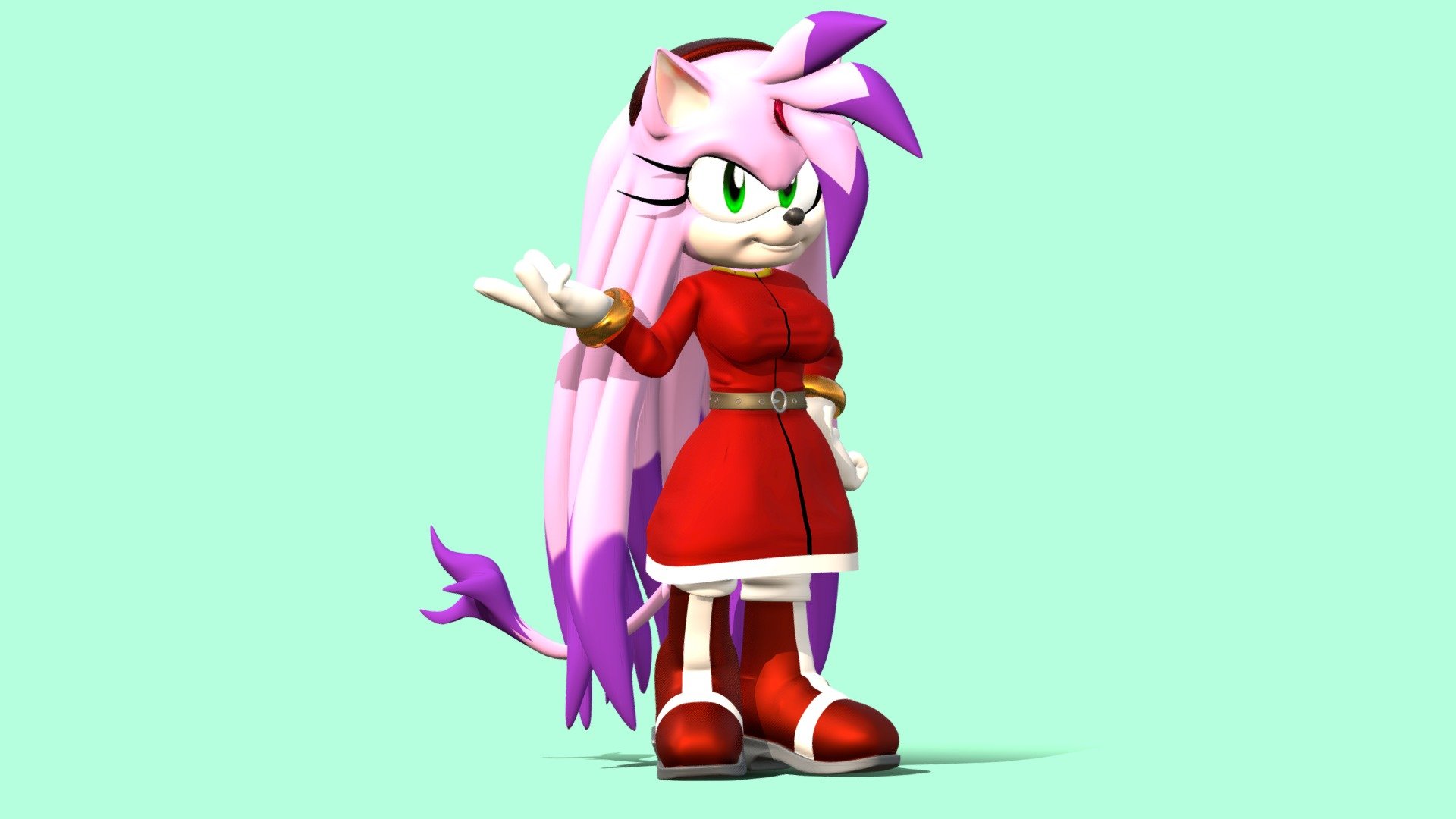 Cynder The Hedgecat - 3D model by Teva (@TerrAxy) [d0b41ad] - Sketchfab