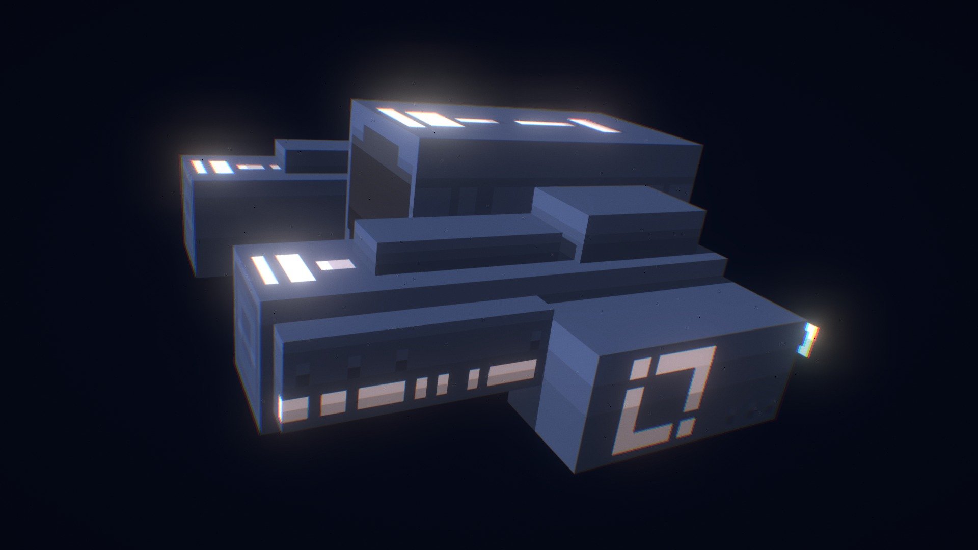 [Blockbench] Spaceship - 3D model by ounzi [d0ba6f2] - Sketchfab