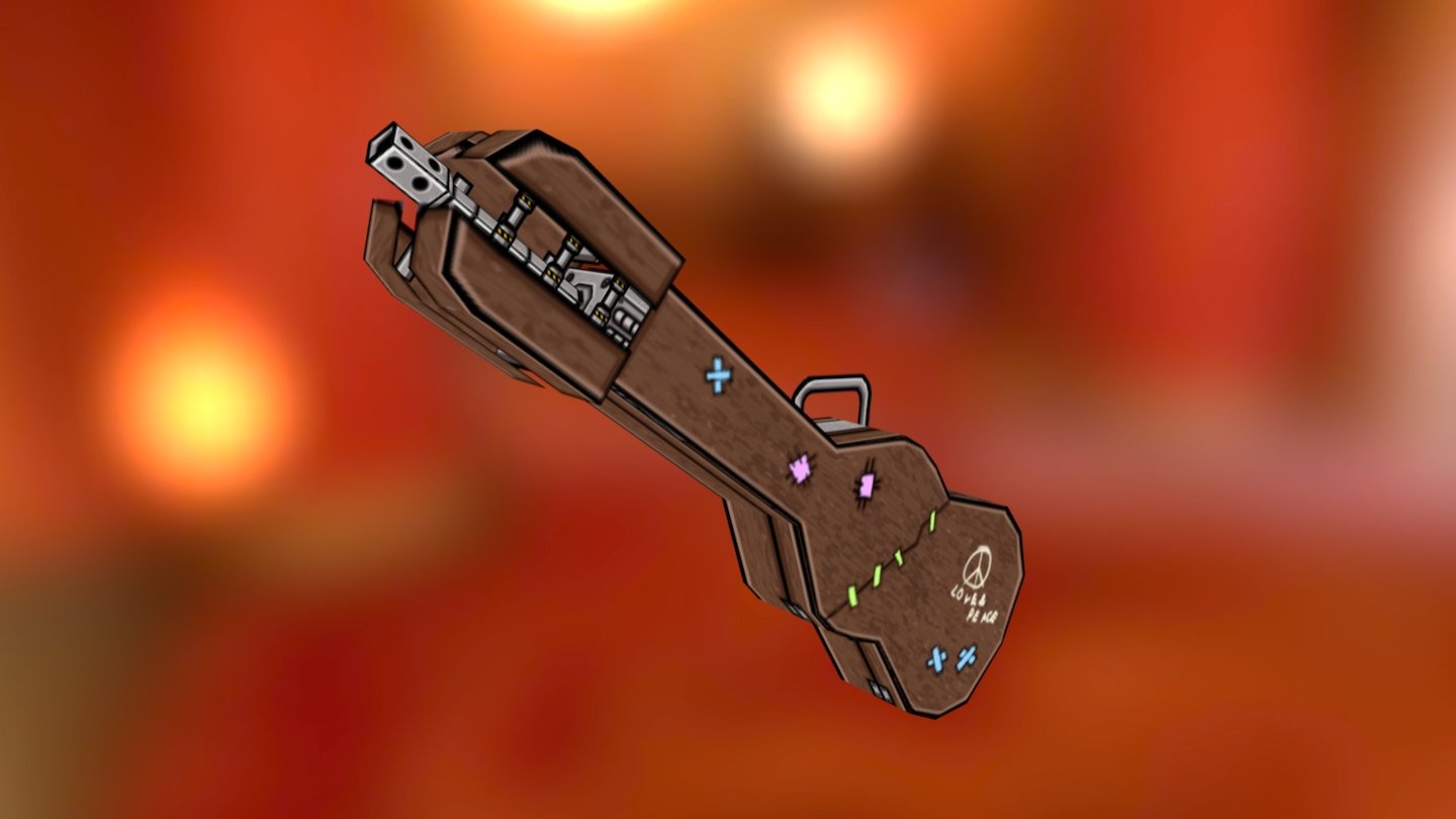 GuitarCase Gun - 3D model by cdaz [d0bbef4] - Sketchfab