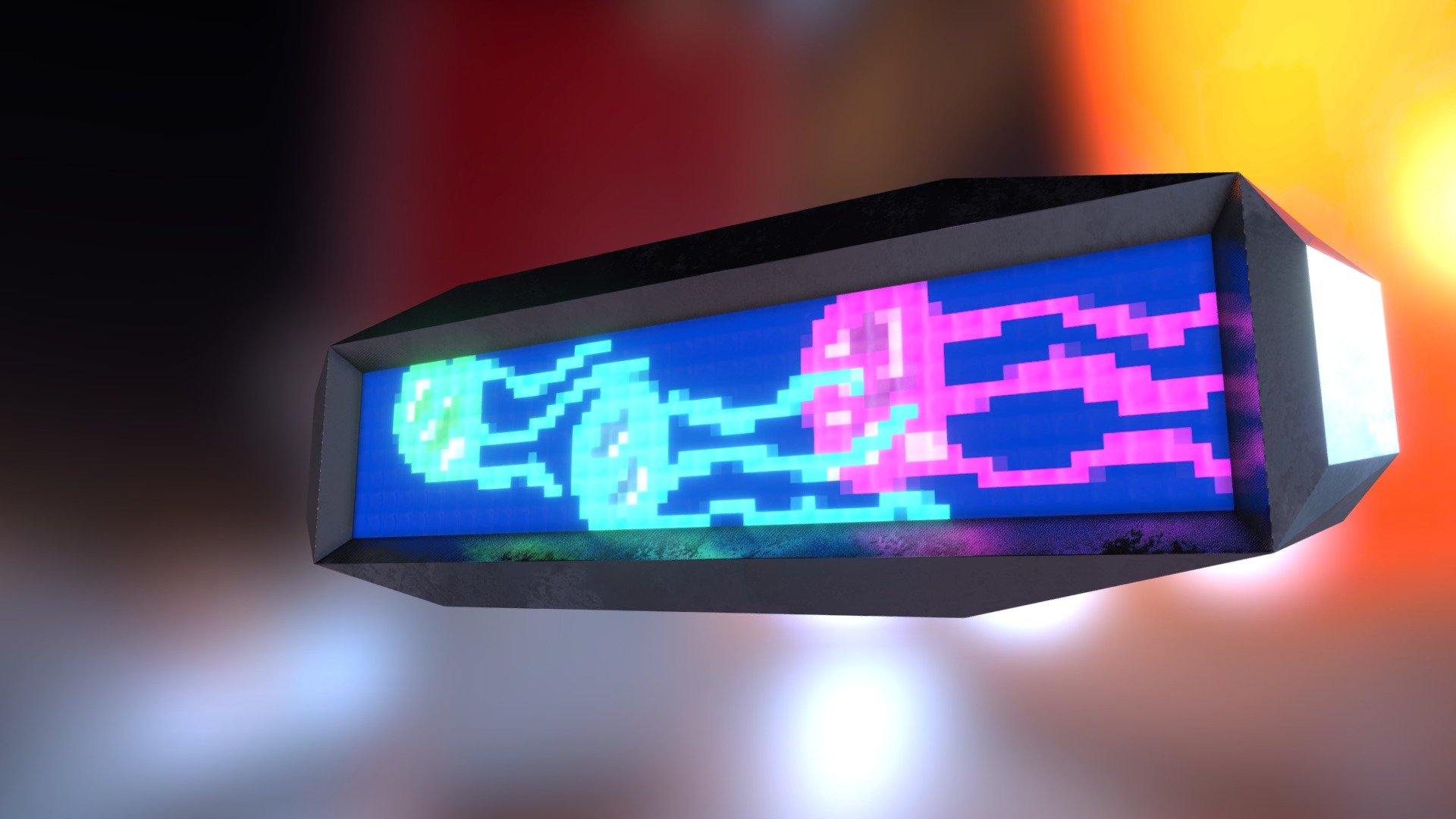 Low-Poly Pixel Sign - 3D model by aclarke064 [d0c1fd3] - Sketchfab