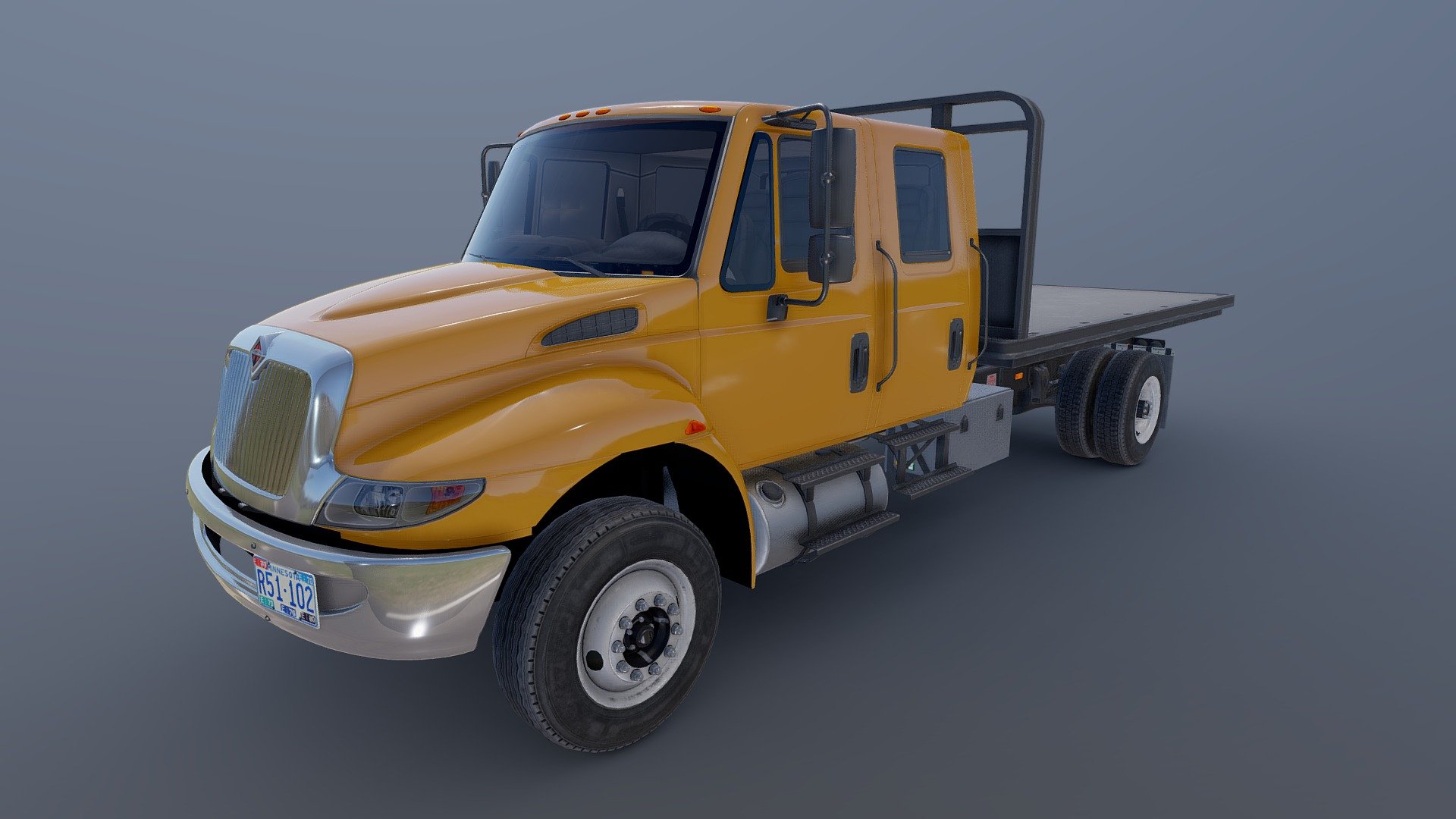 Durastar crewcab flatbed truck - Buy Royalty Free 3D model by Veaceslav ...