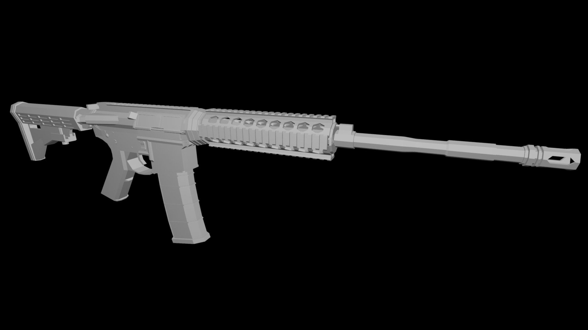 AR-15 Low Poly Model - 3D model by EXTREM101 [d0c3d3e] - Sketchfab