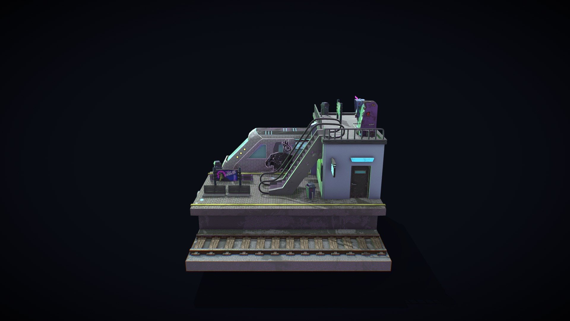 Train station diorama - 3D model by Chancly (@santicaserta2301 ...