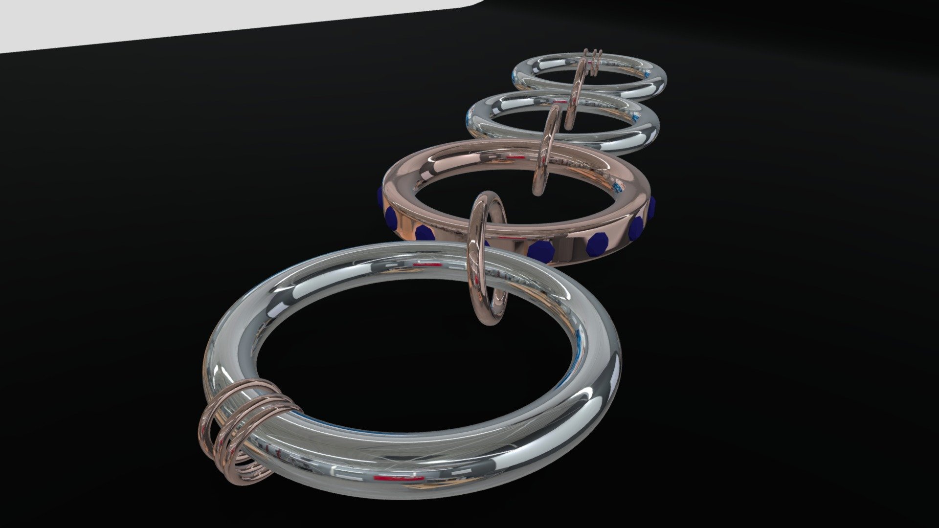 Ring 4 separate - 3D model by qwale [d0caa49] - Sketchfab