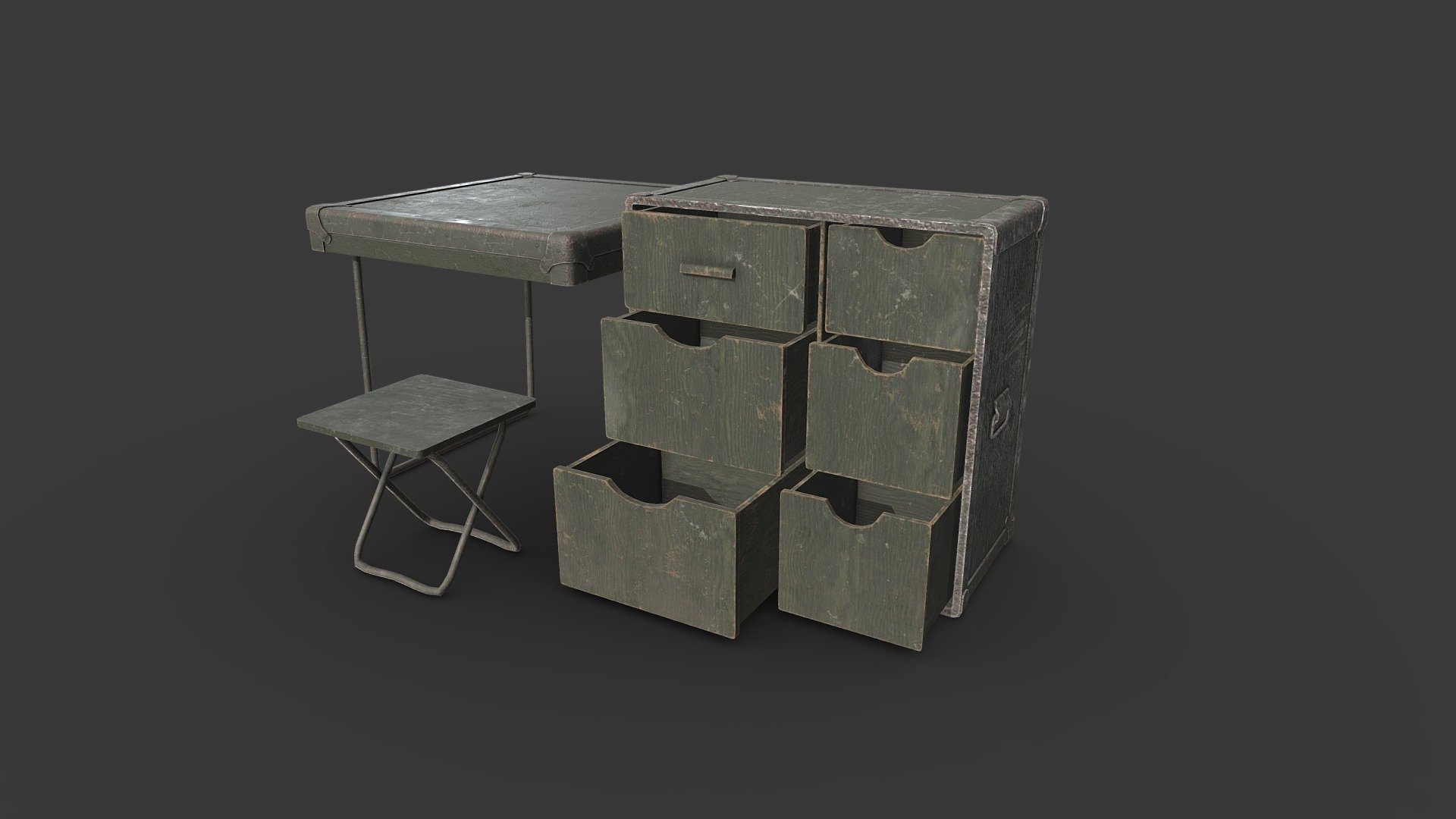 Army table - 3D model by Kamil Rochl (@rochlkamil) [d0d2530] - Sketchfab