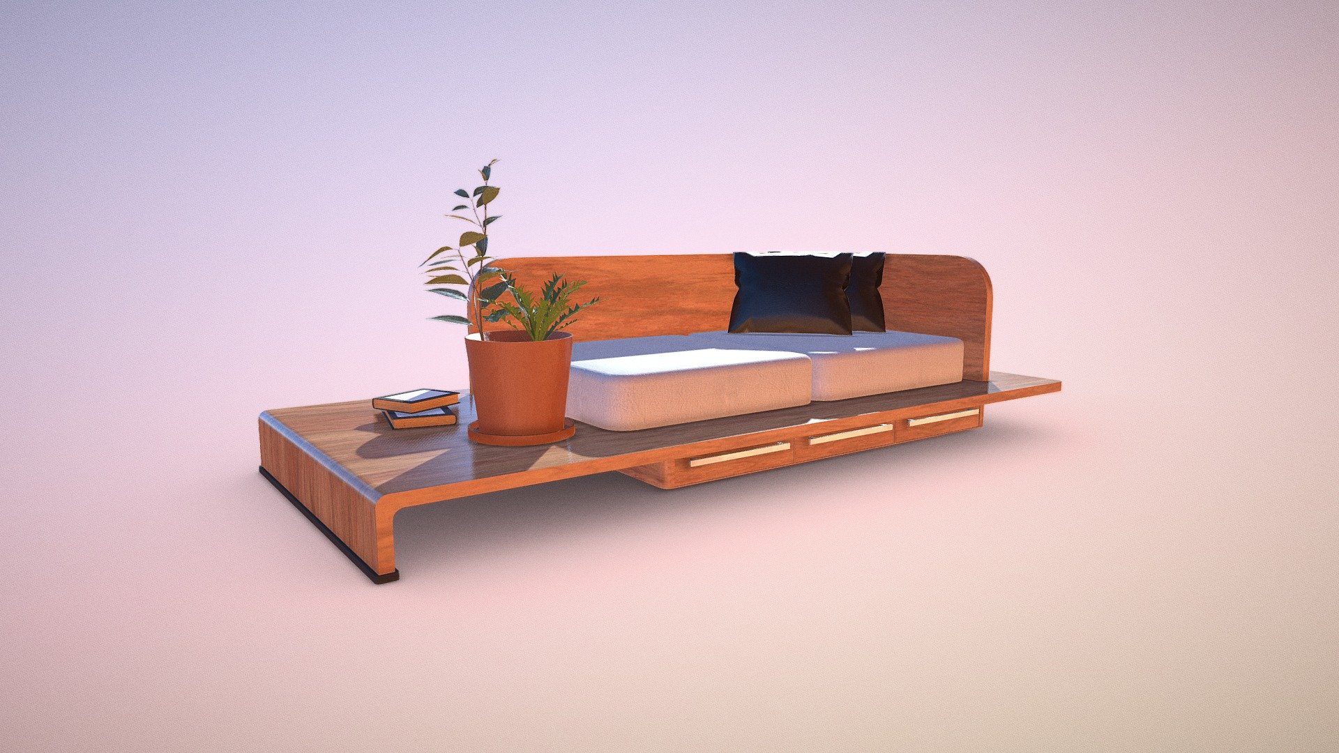 Stylish Couch With PBR Textures - 3D model by MHK-Design [d0d48e3 ...