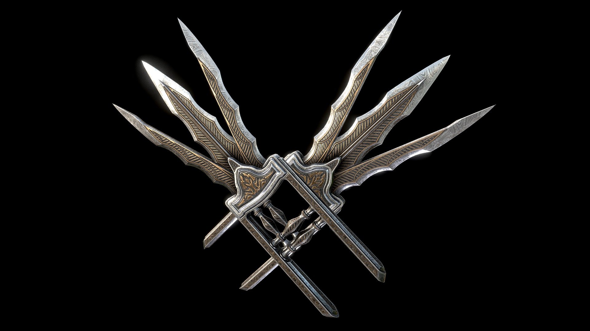 Scissor Katar - 3D model by Grzegorz Kozłowski (@grzegorzkozlowski ...