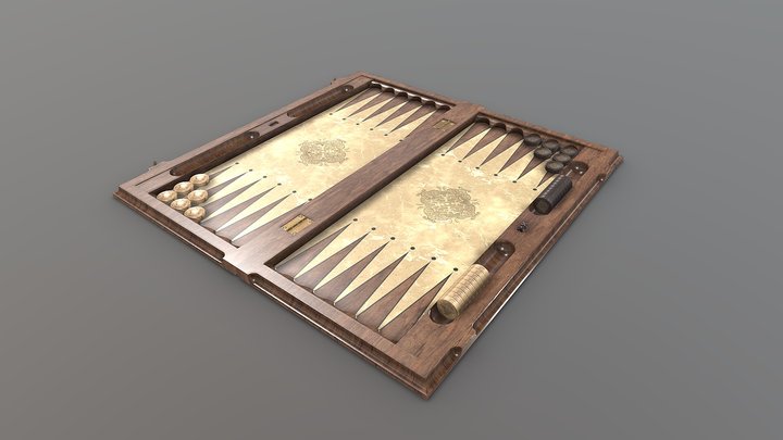 Backgammon 3d model (game ready)