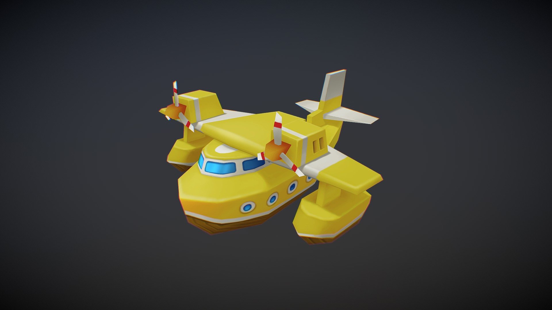 LOWPOLY Airplane - 3D model by HOYA CHOE (@painterhoya) [d0d9acd ...