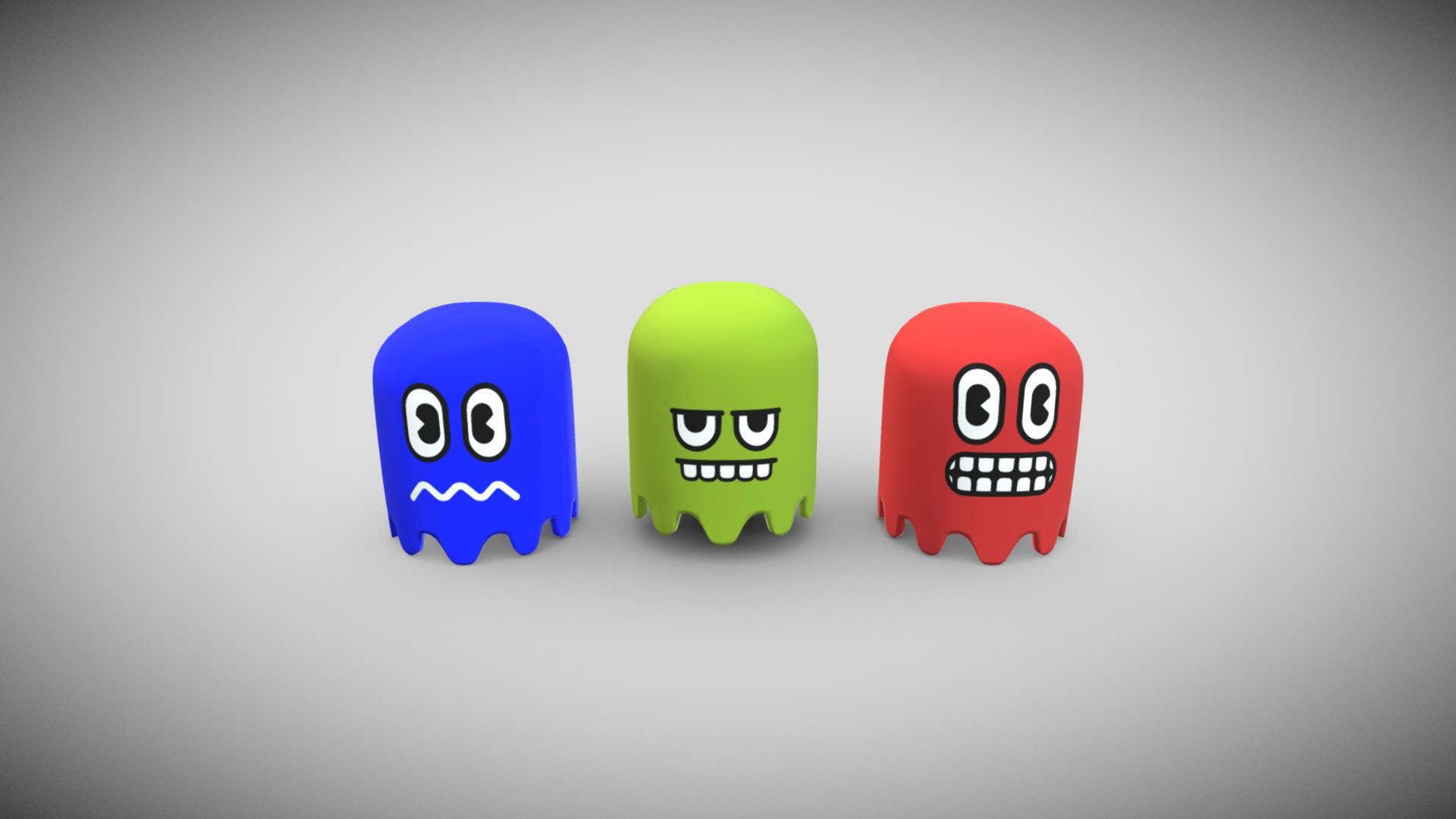 Pacman Ghosts Fan Art - 3D model by CarlosVGu [d0df3be] - Sketchfab