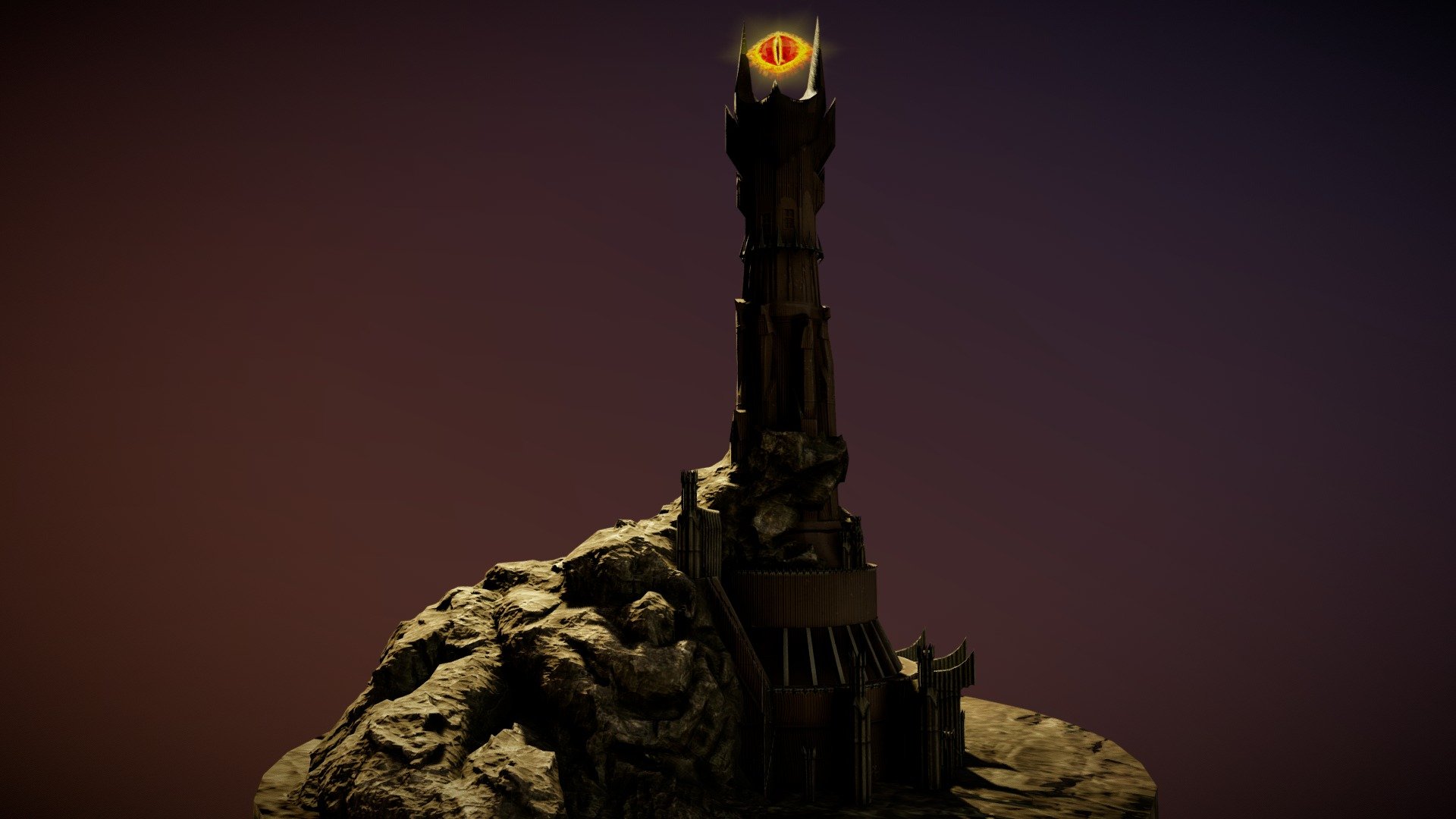 Barad-dûr's model - 3D model by kuckbert [d0e09ab] - Sketchfab