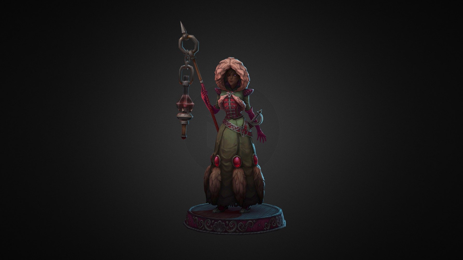 Lady Lampbearer - 3D model by pixelbutterfly (@pixelb) [d0e2c7f ...