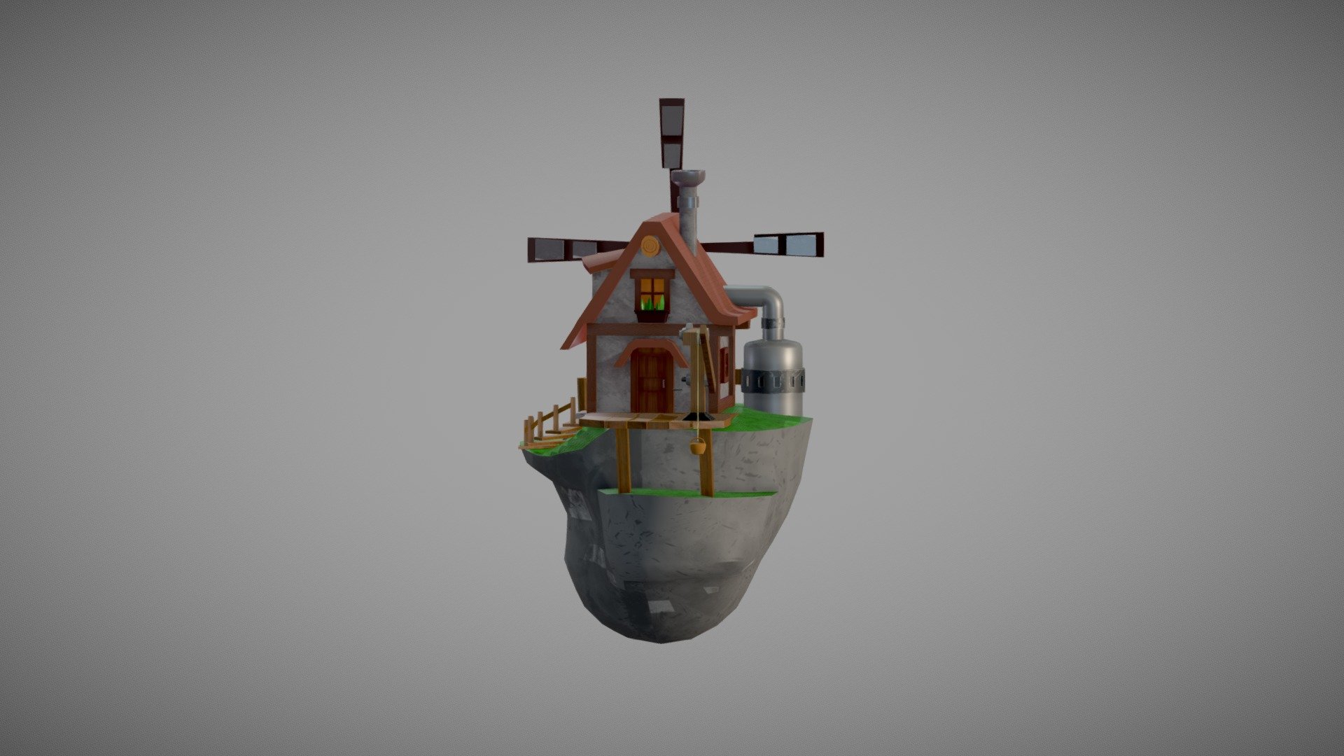 Flying House - 3D model by milana123456789 [d0e6c31] - Sketchfab
