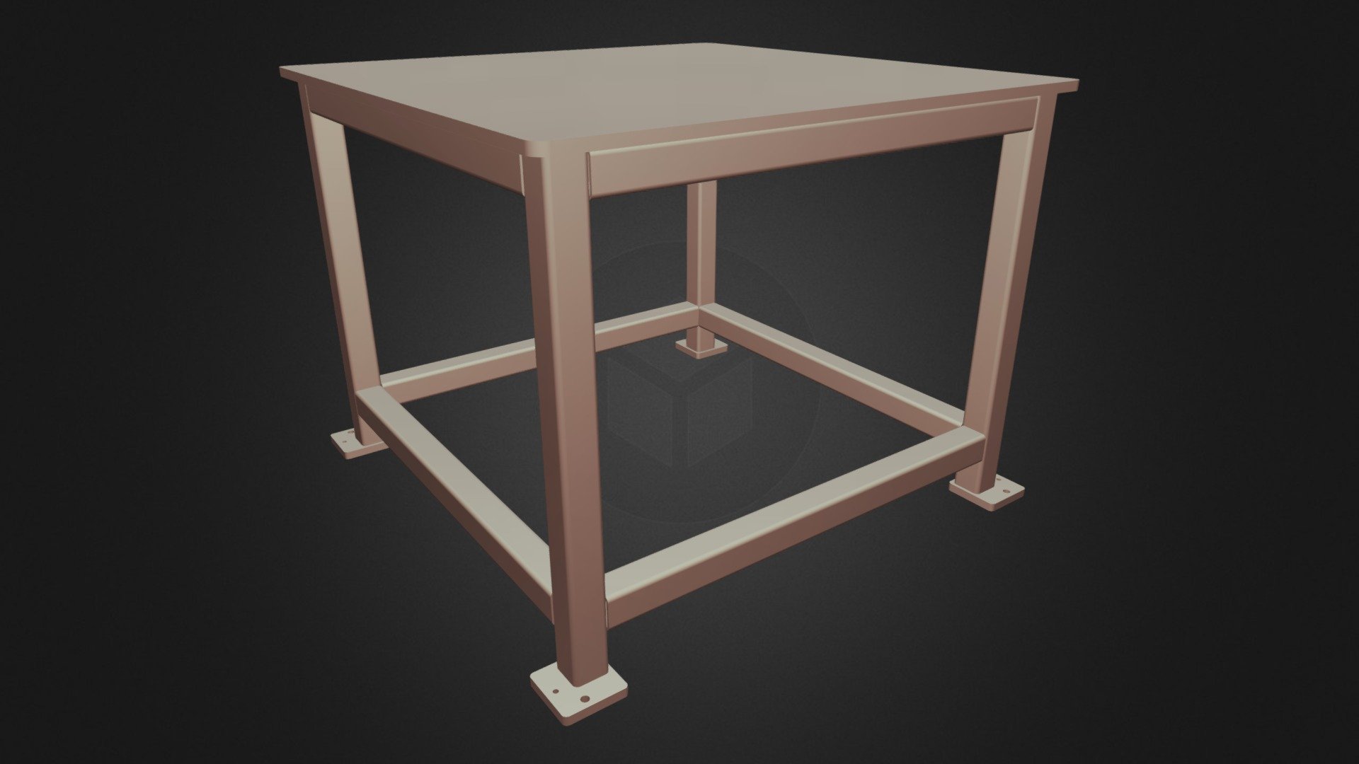 Machine Table with 1200 X 1200 Top - Buy Royalty Free 3D model by MR ...