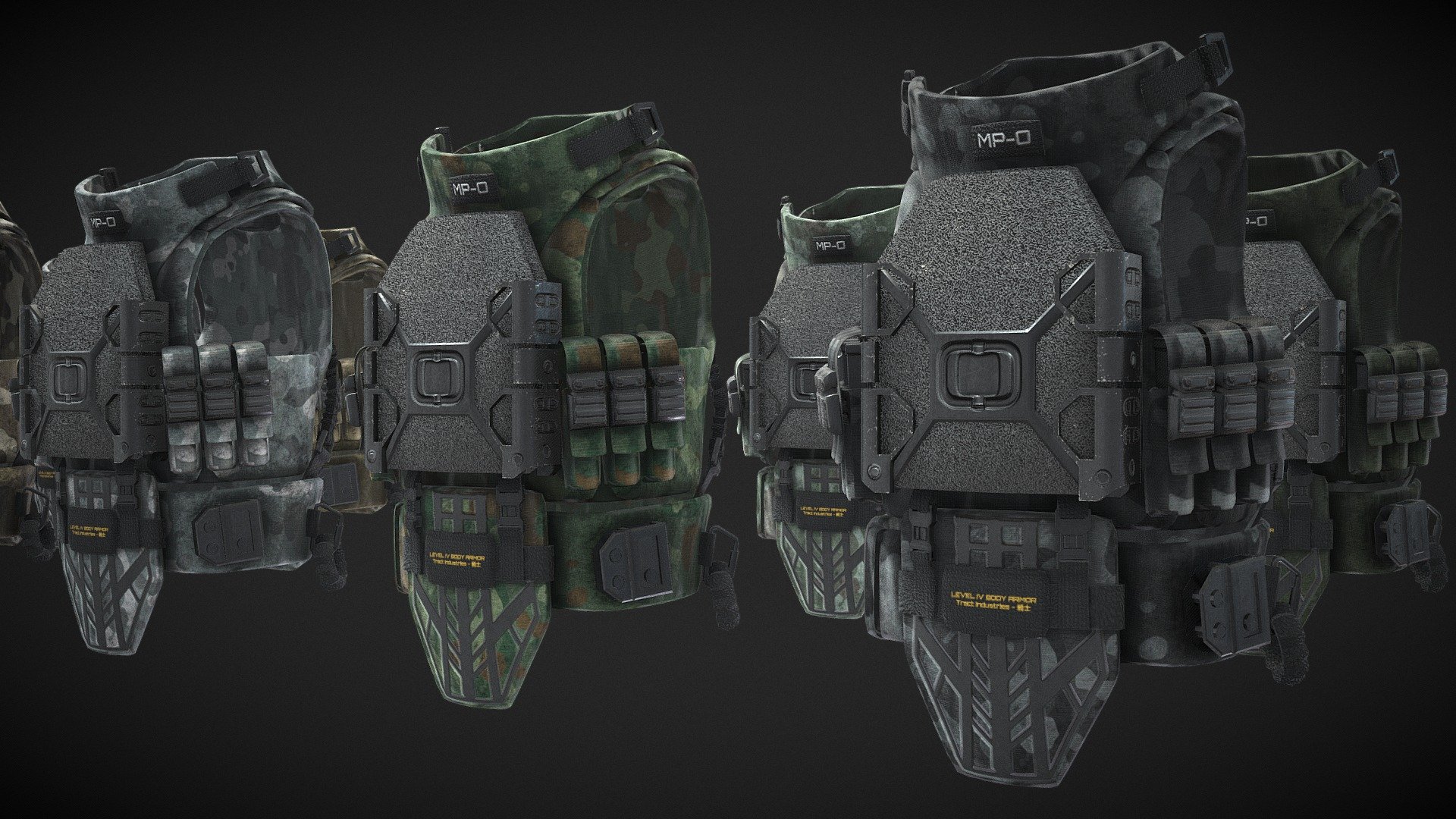 Level IV Military Vest Body Armor Camo Bundle - Buy Royalty Free 3D ...