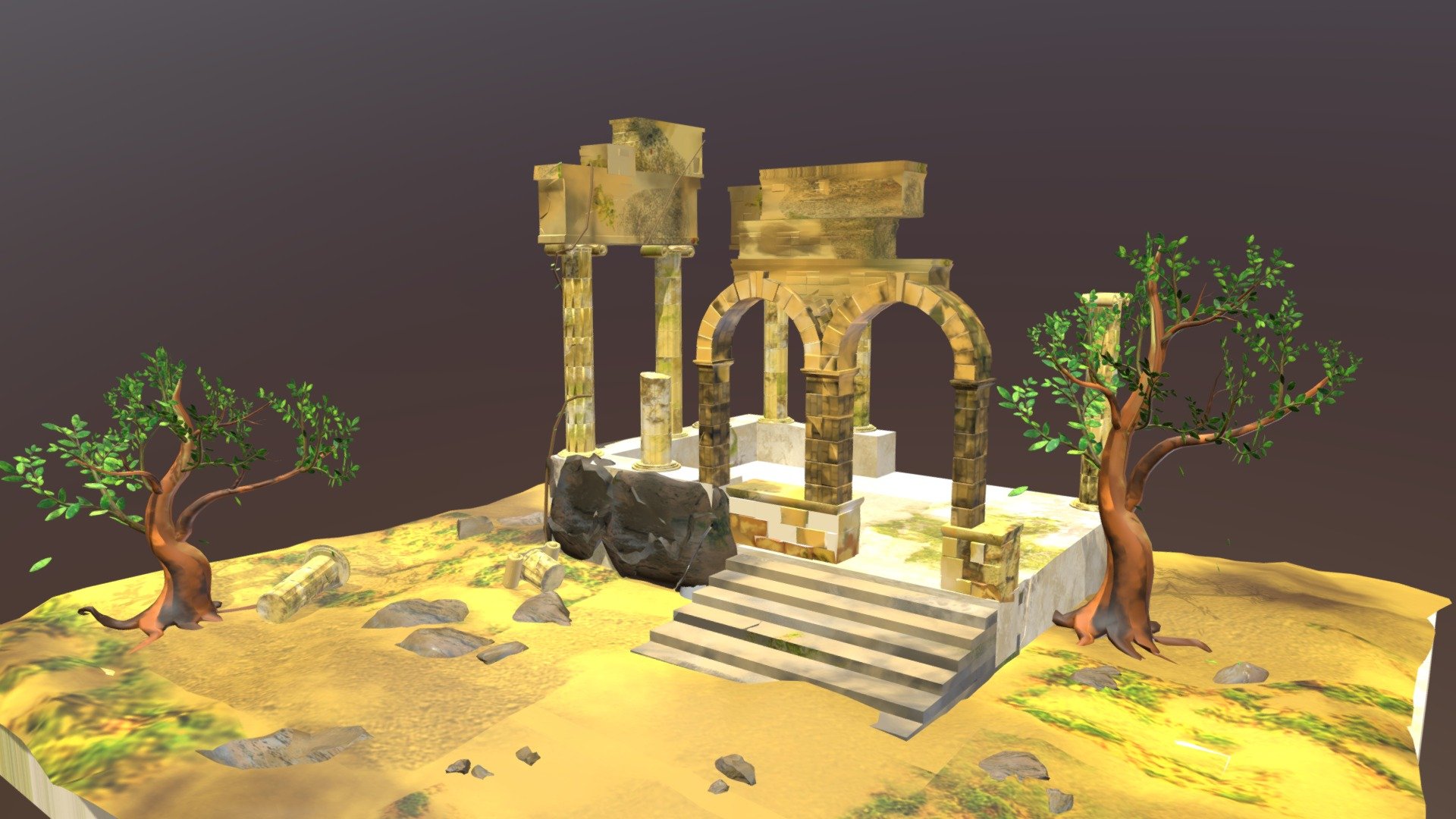 Old Ruins - Download Free 3D model by mussaikashika [d0fb29a] - Sketchfab