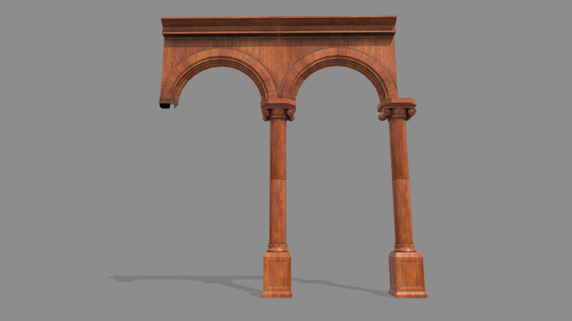 Arch with decorative columns - Download Free 3D model by maherart ...