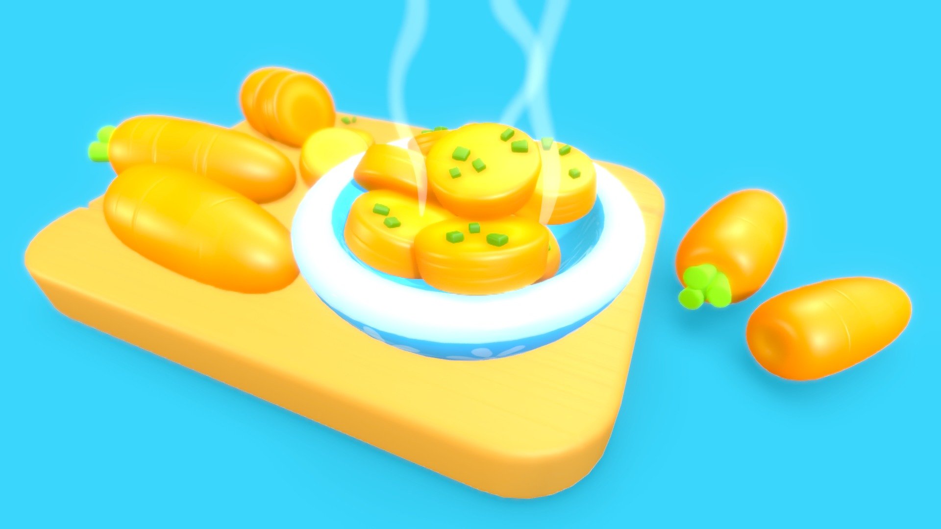 Chunky Carrot Slices - Buy Royalty Free 3D model by L3X [d0ff015 ...
