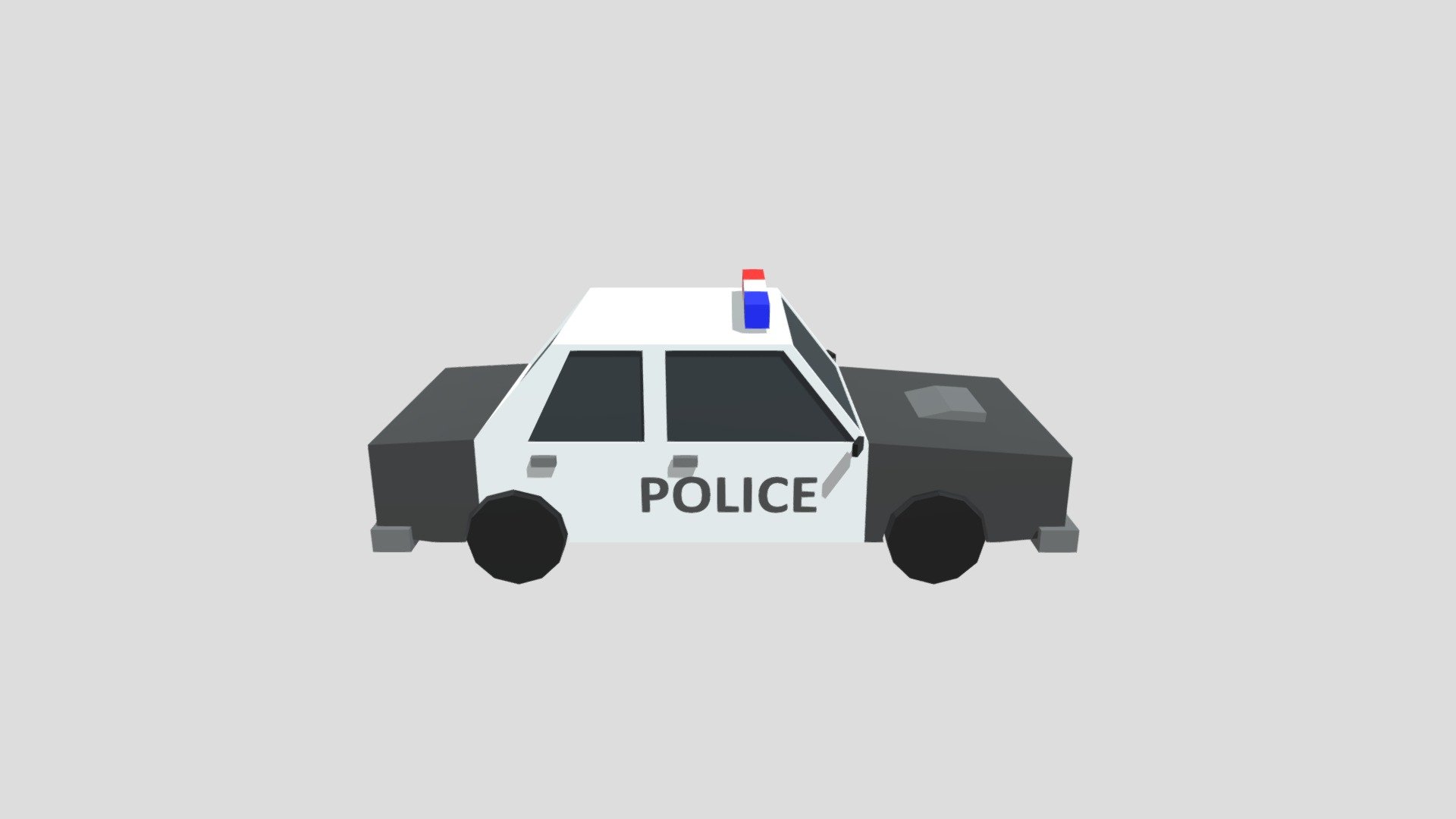 LOW POLY - police car - 3D model by mrfroggames [d0ff729] - Sketchfab