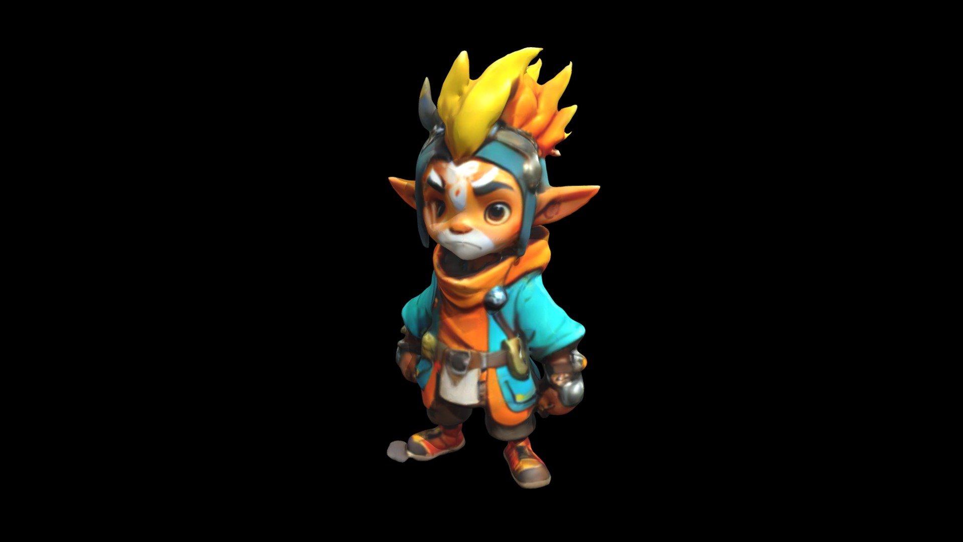 Angry Video Game character with an anxious expre - Download Free 3D ...
