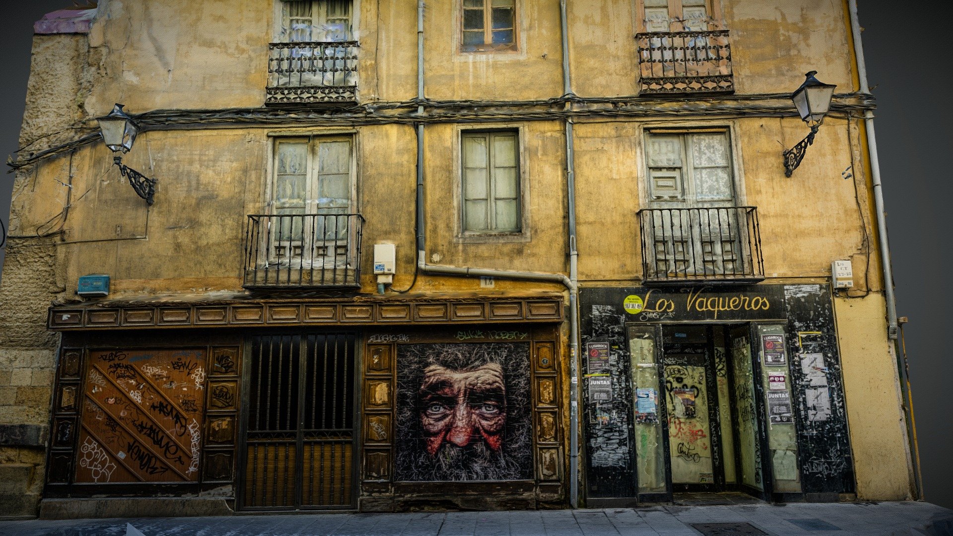 Old Face Building Facade Photogrammetry Scan Buy Royalty Free 3d