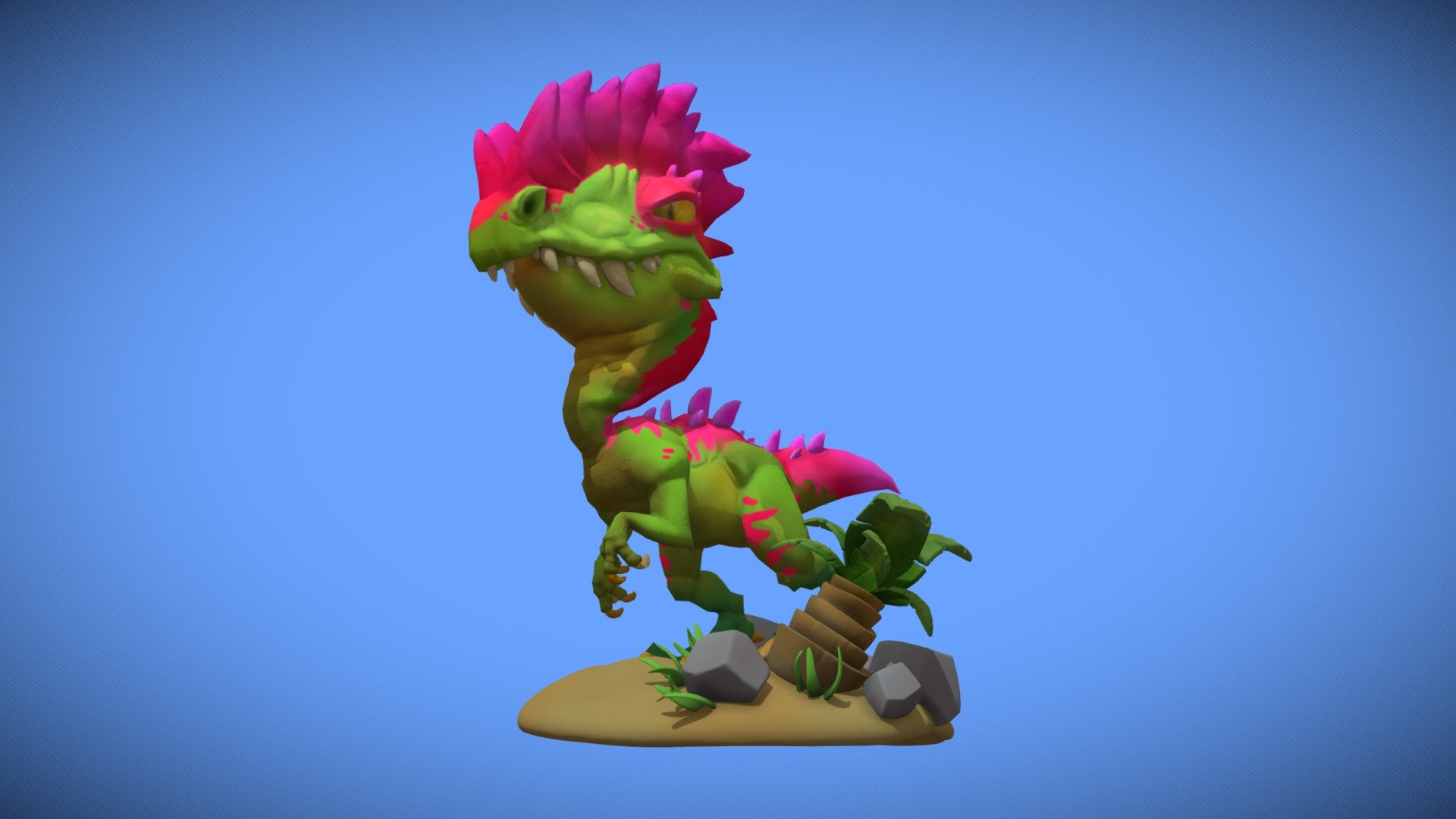 Stylized Cute Creature - Dinosour - Download Free 3D model by ...