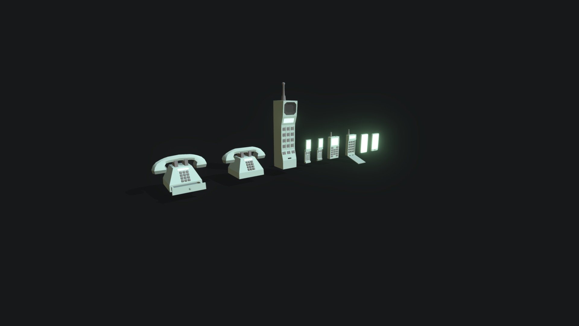 Low Poly Phones - 3D model by WeanWind [d10fd87] - Sketchfab