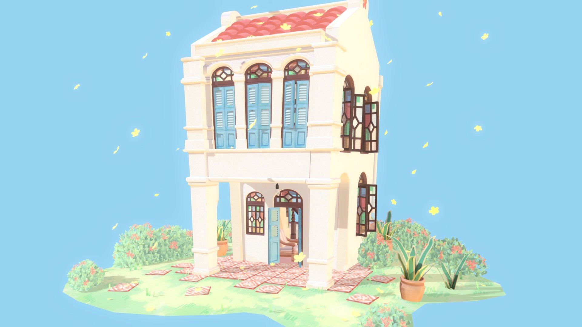 Stylized Shop House - Buy Royalty Free 3D model by IceCream Gan ...