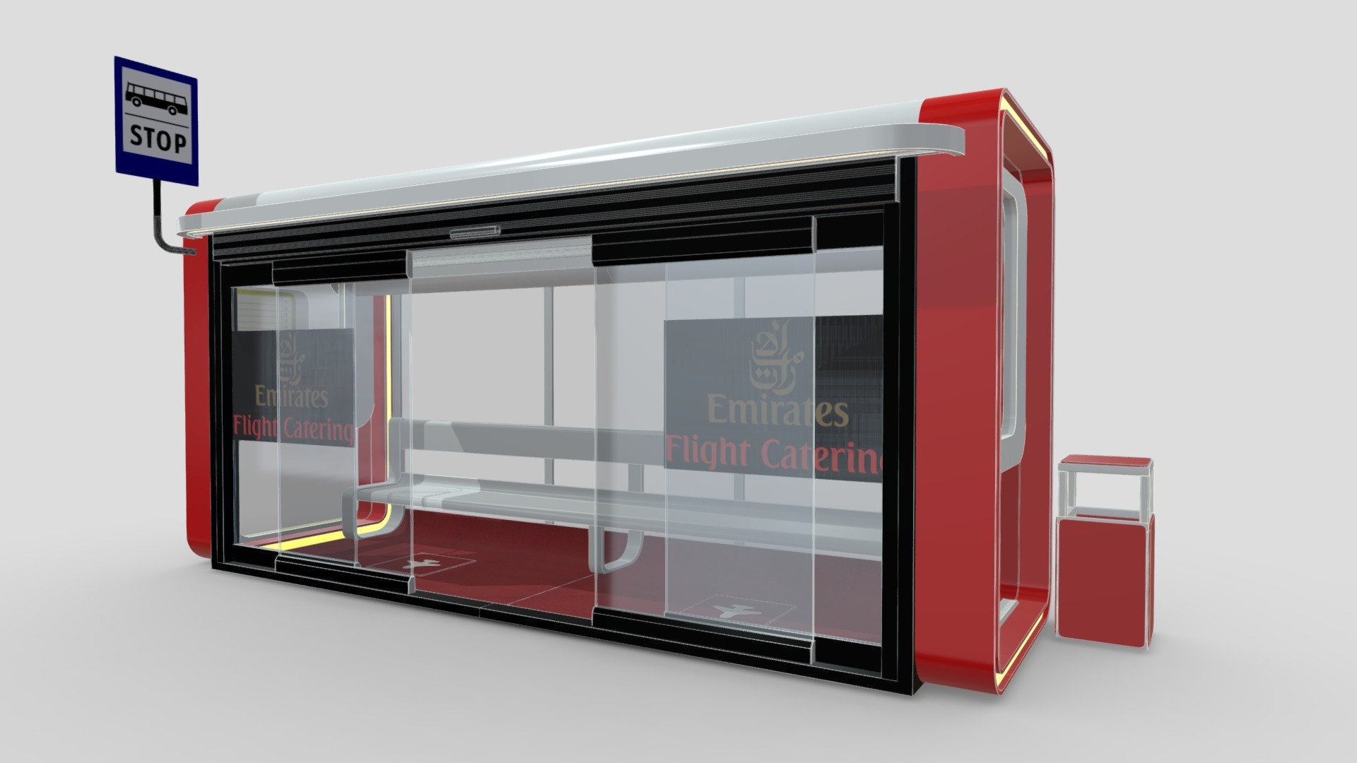 Bus Stop - 3D model by Abideen [d111680] - Sketchfab