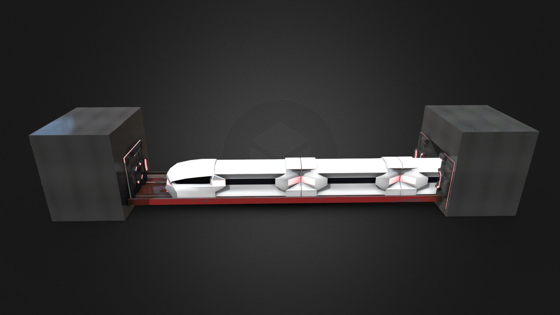 Futuristic Train Low Poly - Buy Royalty Free 3D model by The Cuban ...