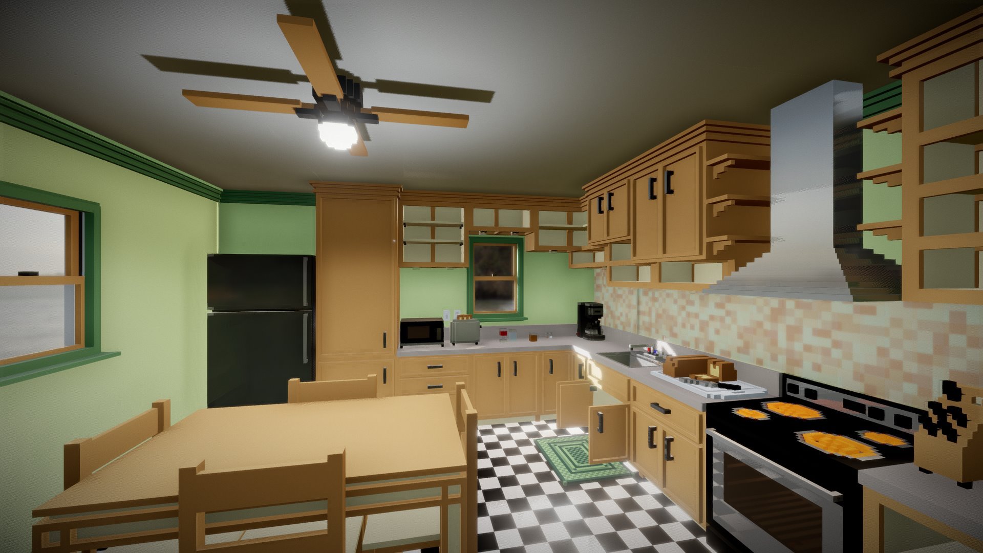 Kitchen - 1 inch to 1 voxel scale - MagicaVoxel - 3D model by KamiSawZe [d11476d] - Sketchfab