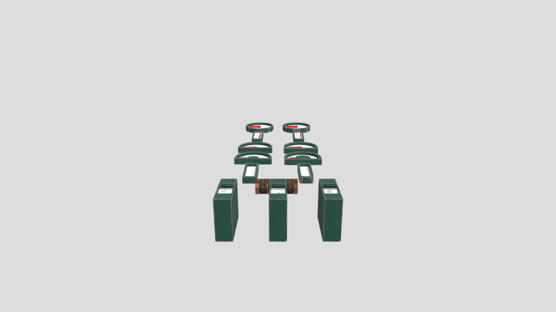 A collection of display instruments - Download Free 3D model by Rixx ...