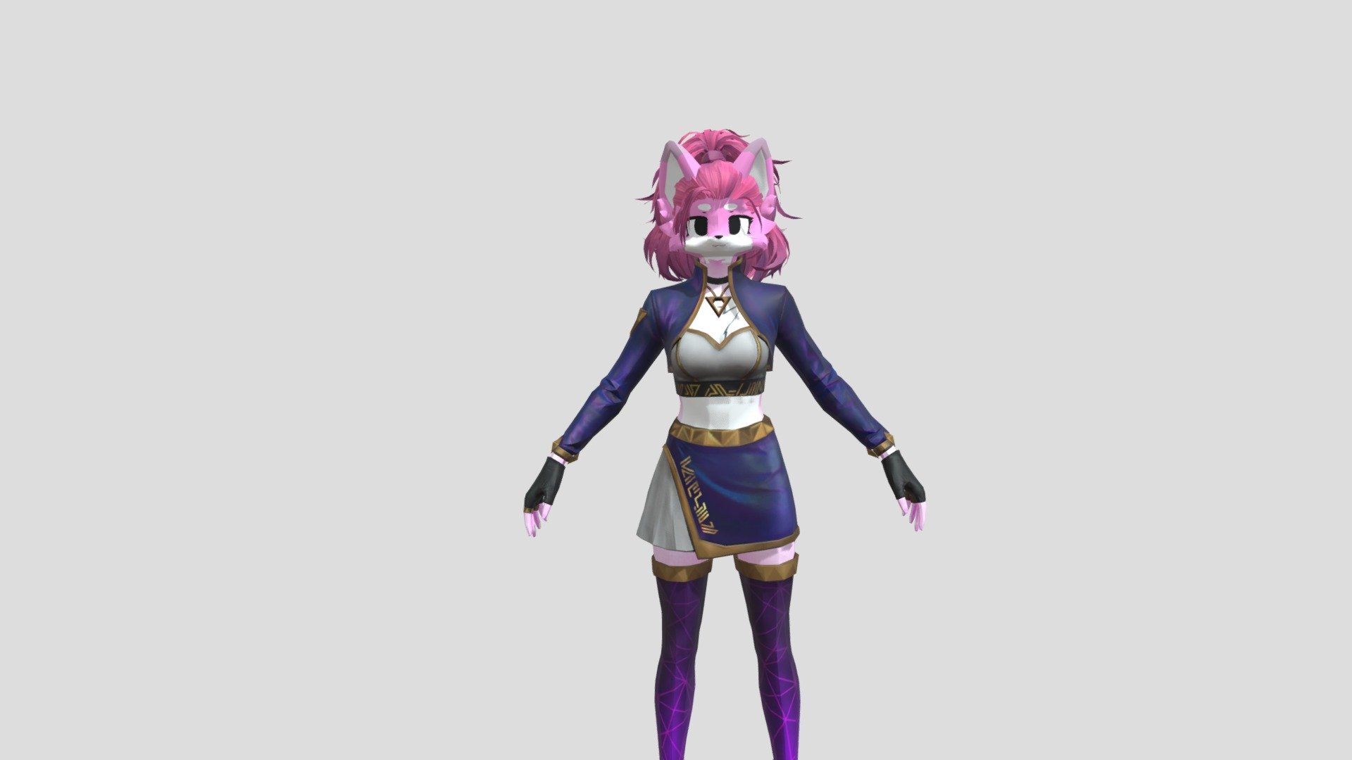 Female furry pink shiba - Download Free 3D model by *Pluem* (@masterchainarong2007) [d1179b8 ...