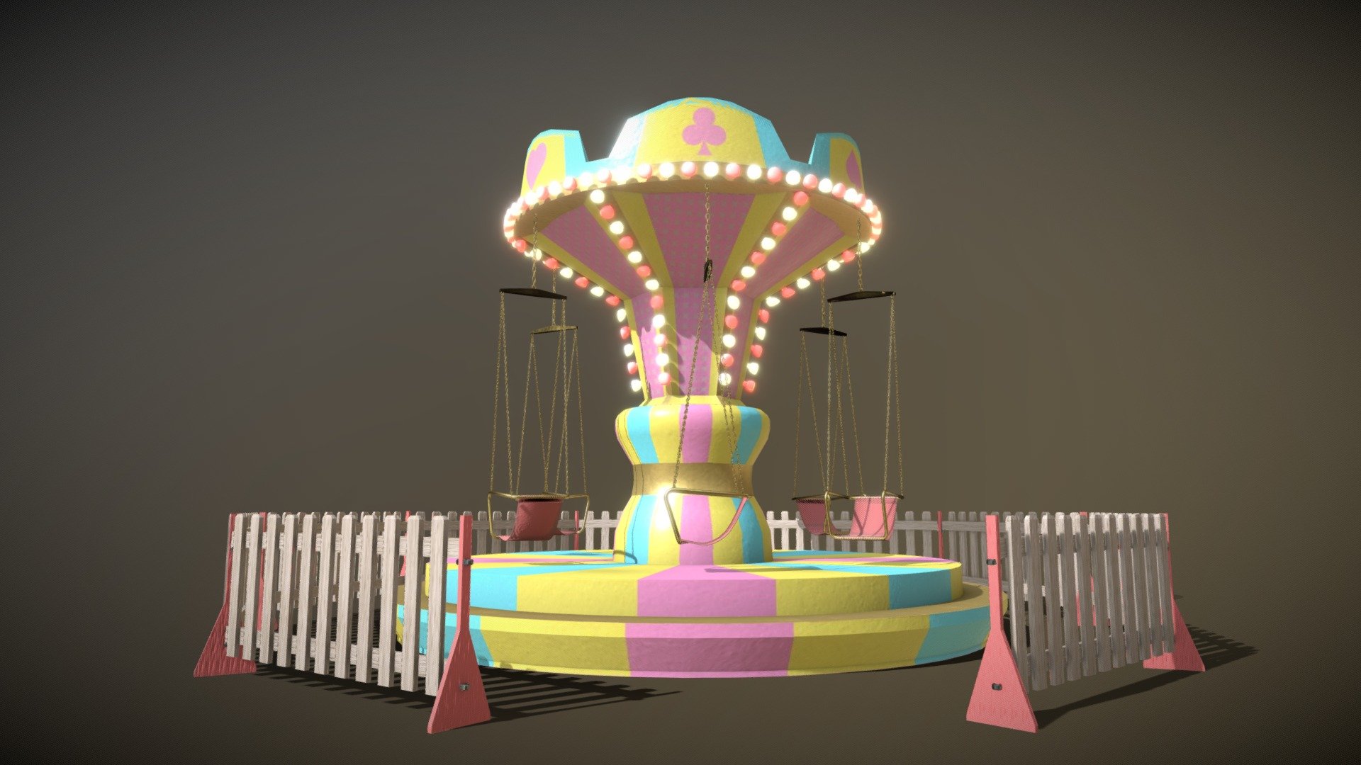 carousel flying chairs - Buy Royalty Free 3D model by lampyre3d ...