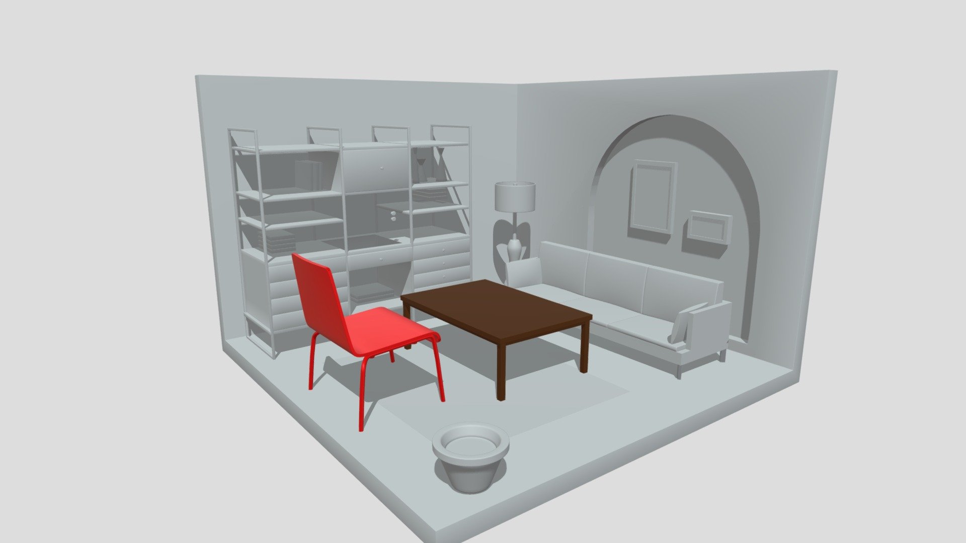 interior drawing room - Download Free 3D model by Shivang Jindal ...