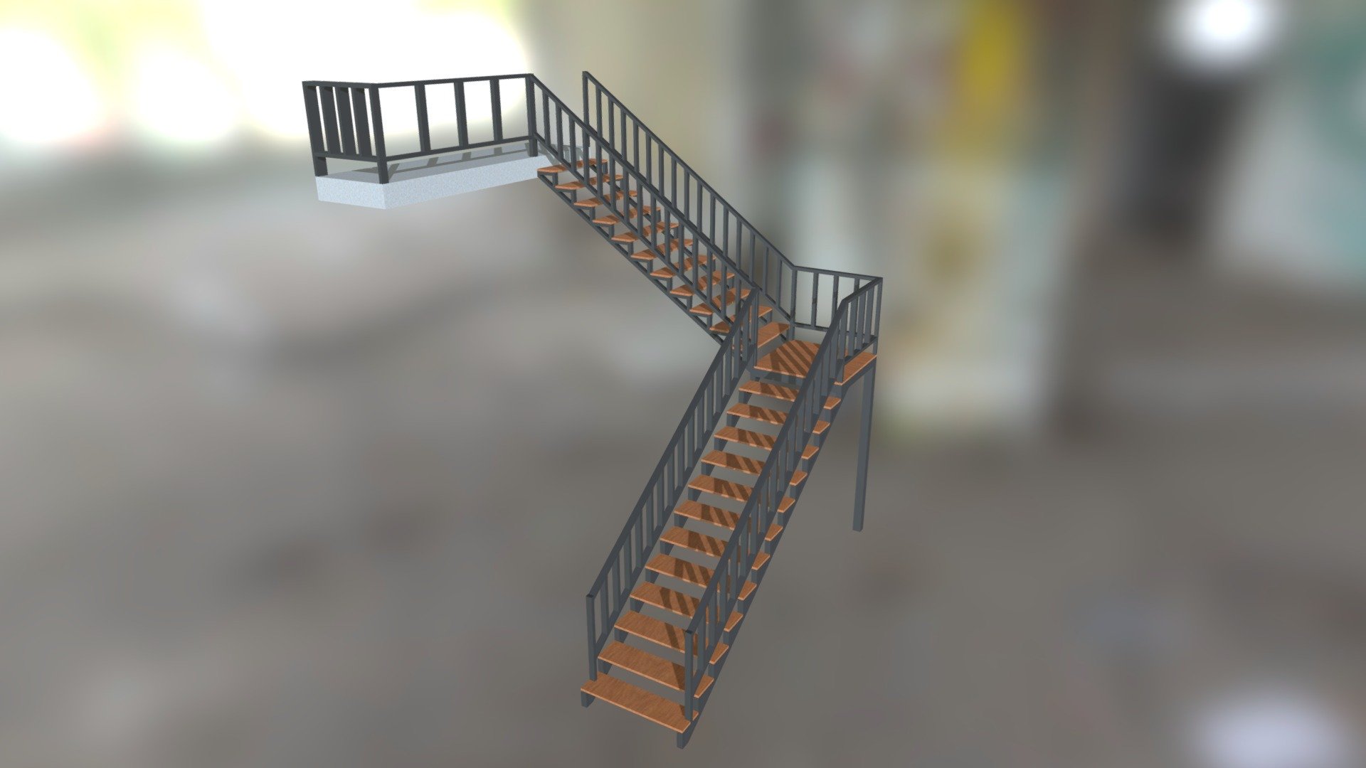 Exterior Stairs 02 - 3D model by paul.mrg [d119793] - Sketchfab
