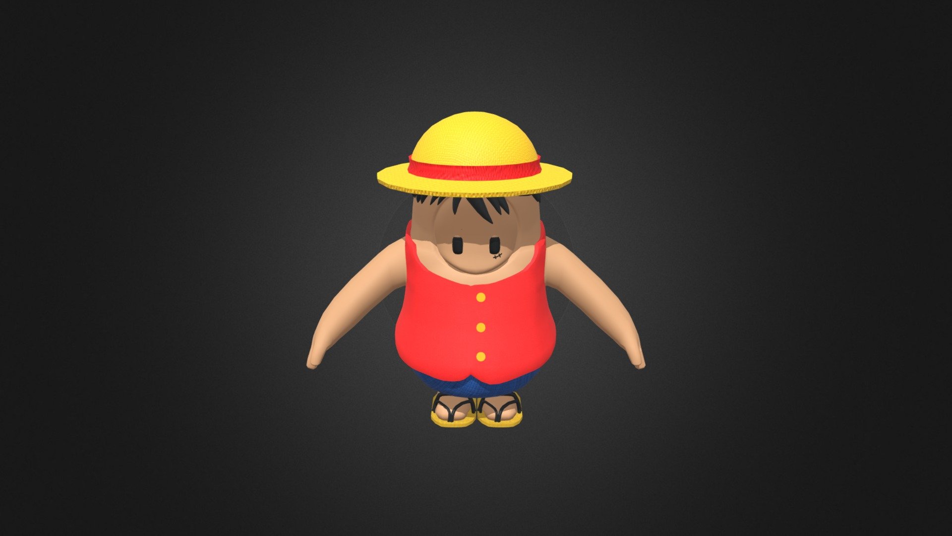FallGuys - Luffy´s Skin - 3D model by pauloh.epifanio [d11a2d0] - Sketchfab