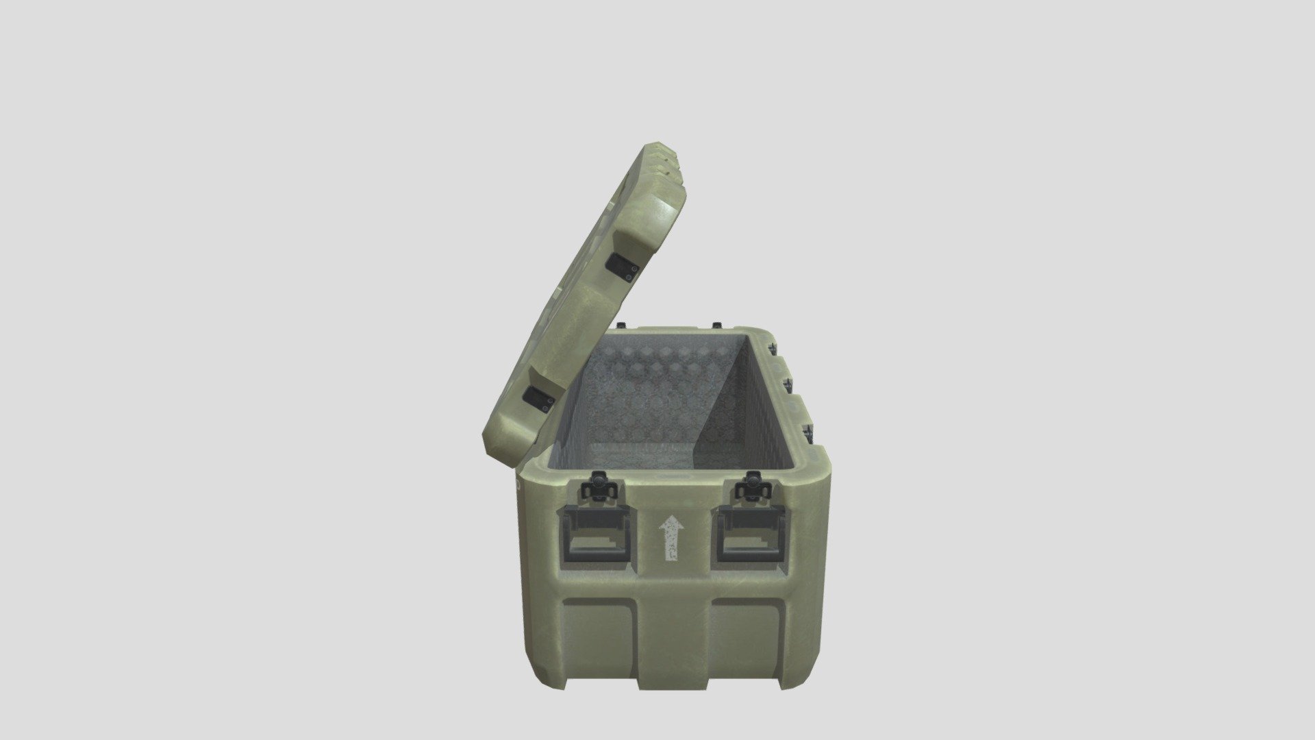 Military chest with lid - PBR VR Game Ready - 3D model by 3DCG Model ...