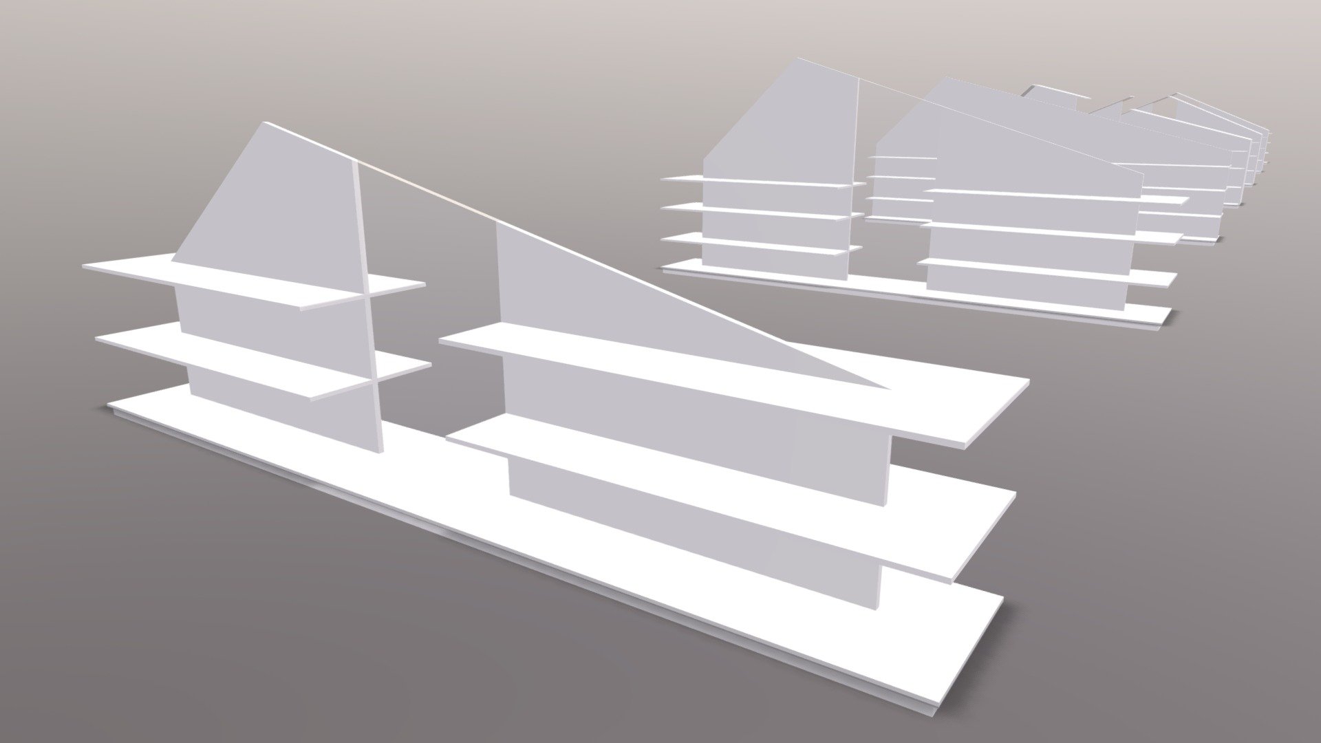home shaped show desk - 3D model by firelordmon [d11d273] - Sketchfab