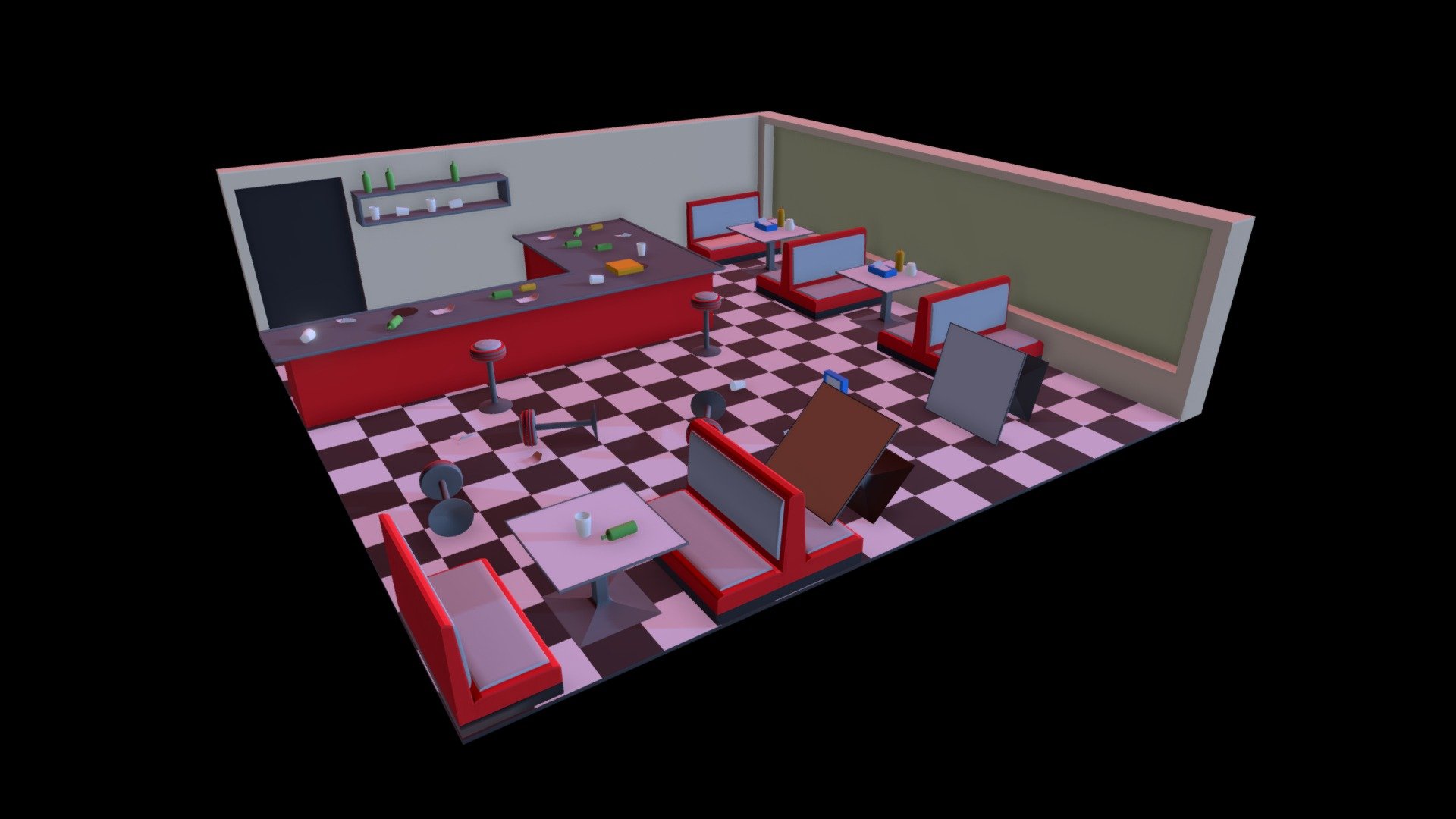 Restaurant Retro - 3D model by The Mr Scribble (@themrscribble ...