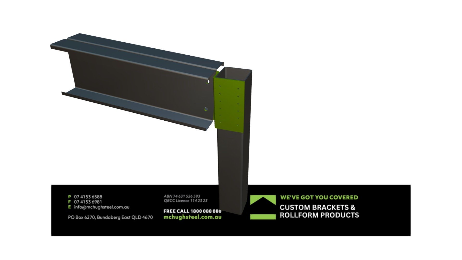 100RHS To C200 5 Deg RHS To Purlin Bracket C - 3D model by mchughsteel ...