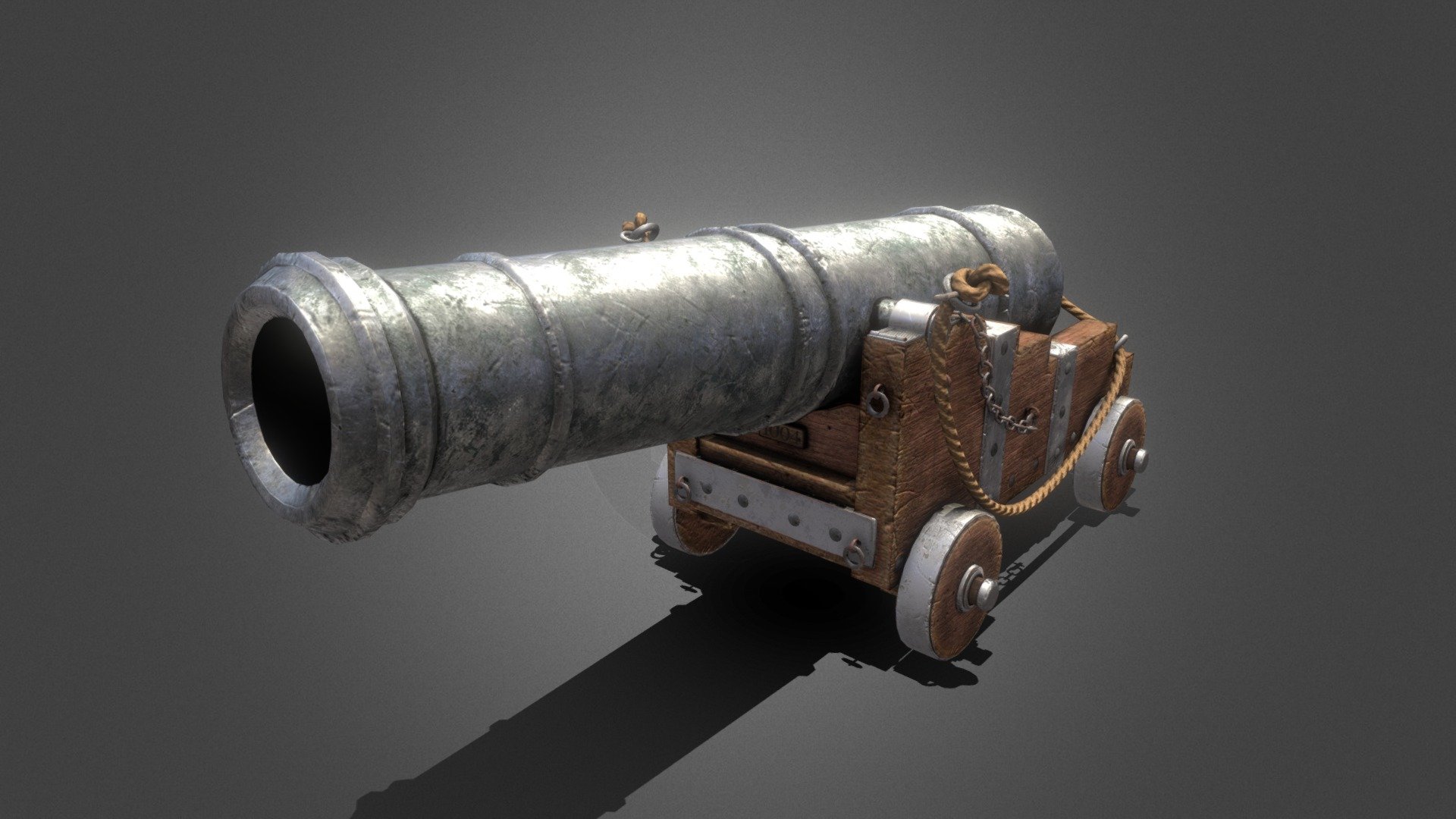 Naval cannon - 3D model by Gerardferri [d12242b] - Sketchfab