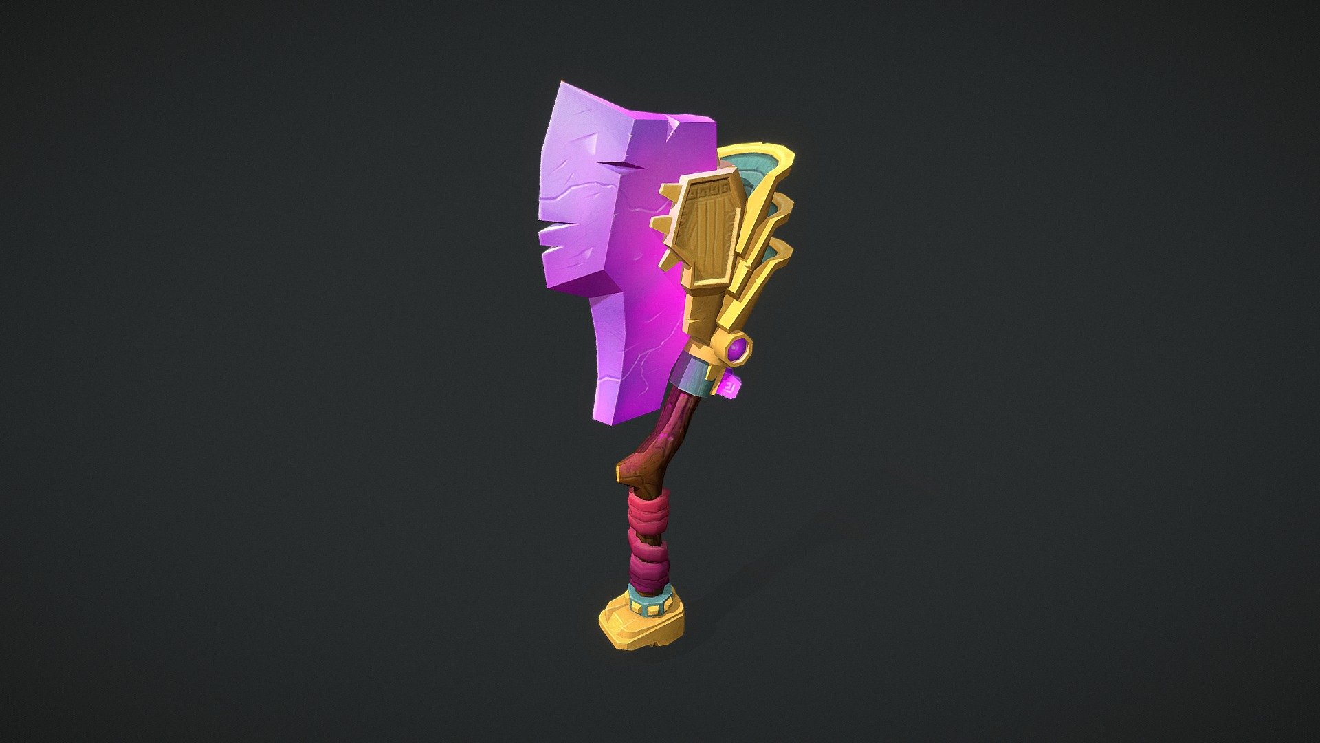 Aztec inspired battle axe - 3D model by Gert Braeckman (@gertbraeckman ...
