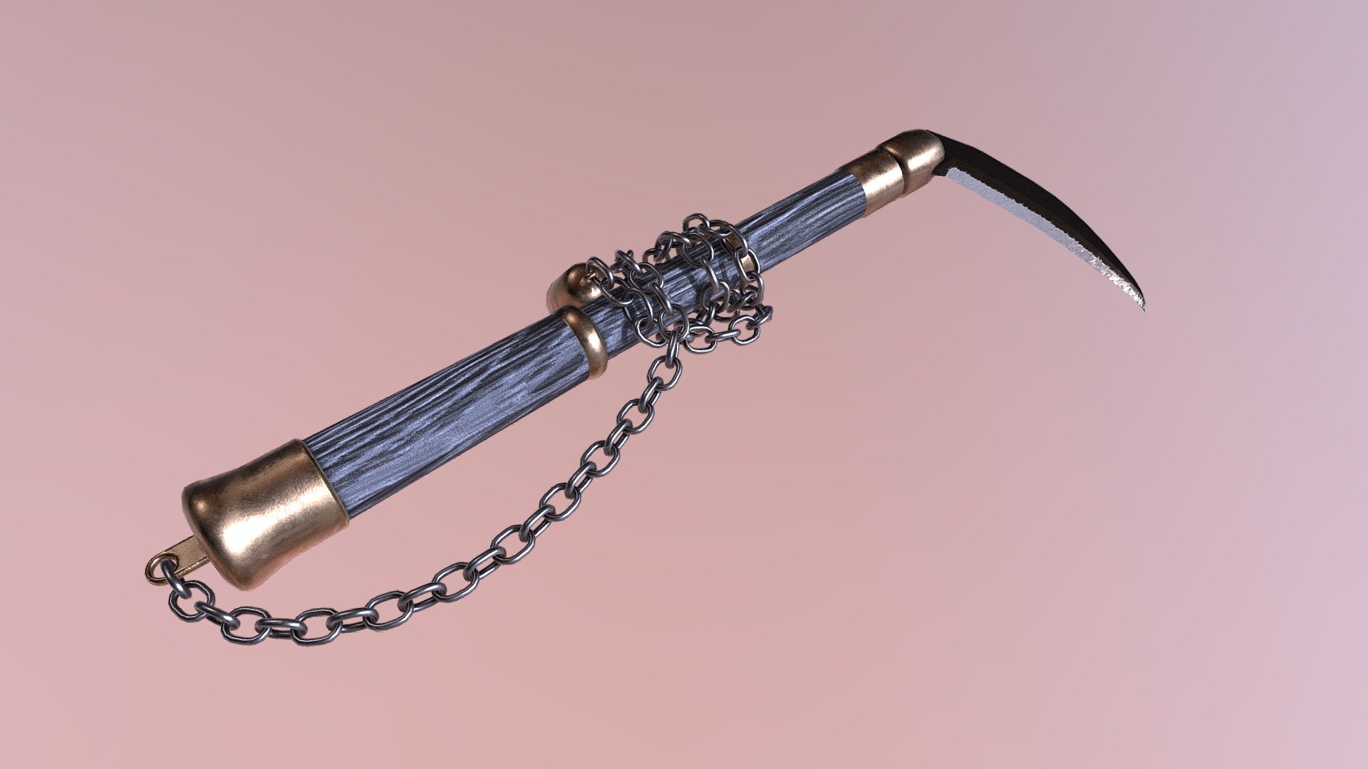 Kusarigama (Game ready) - Download Free 3D model by TheSlavarik ...