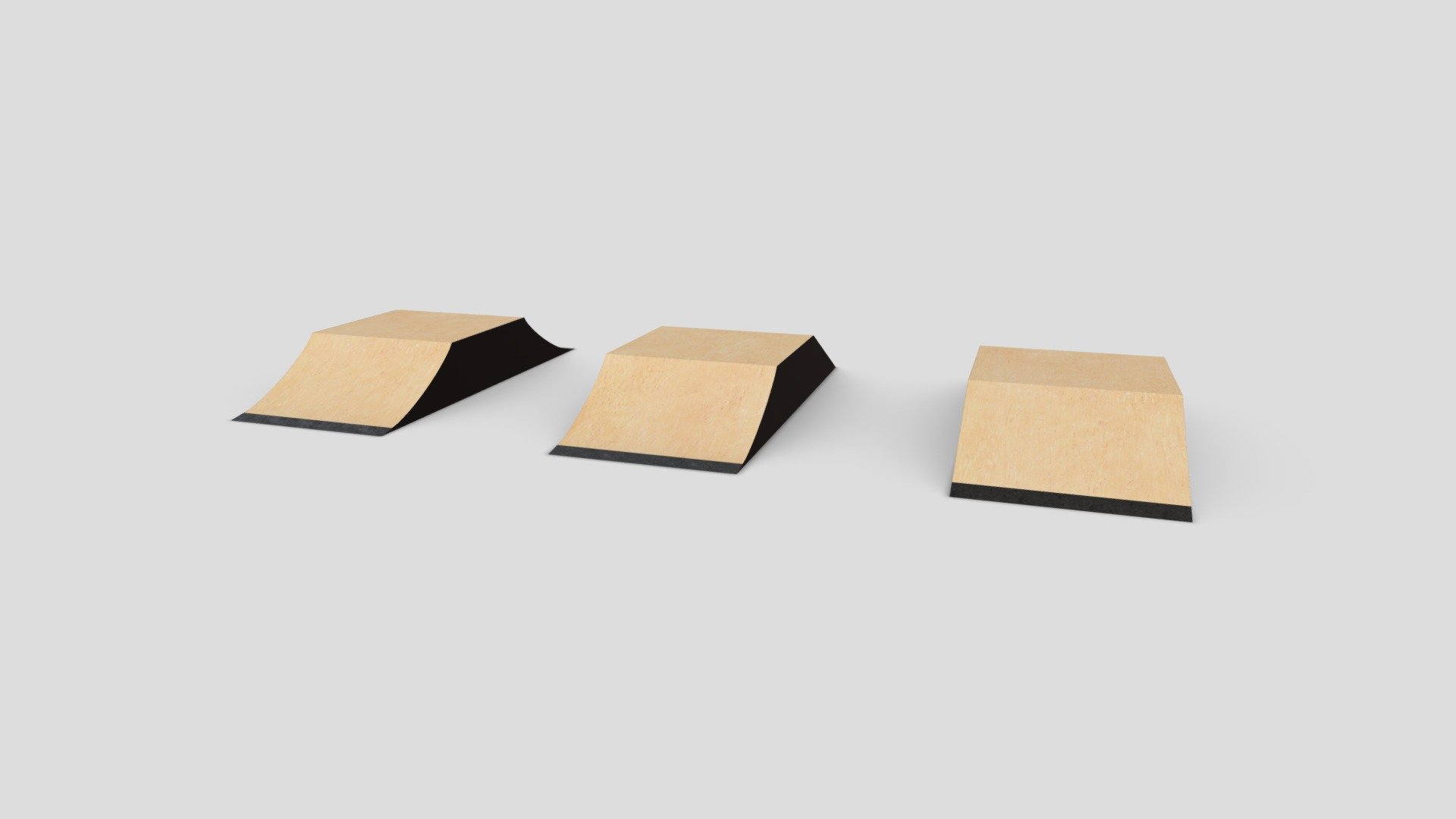 Skatepark Collection - Kickers - Buy Royalty Free 3D model by ...