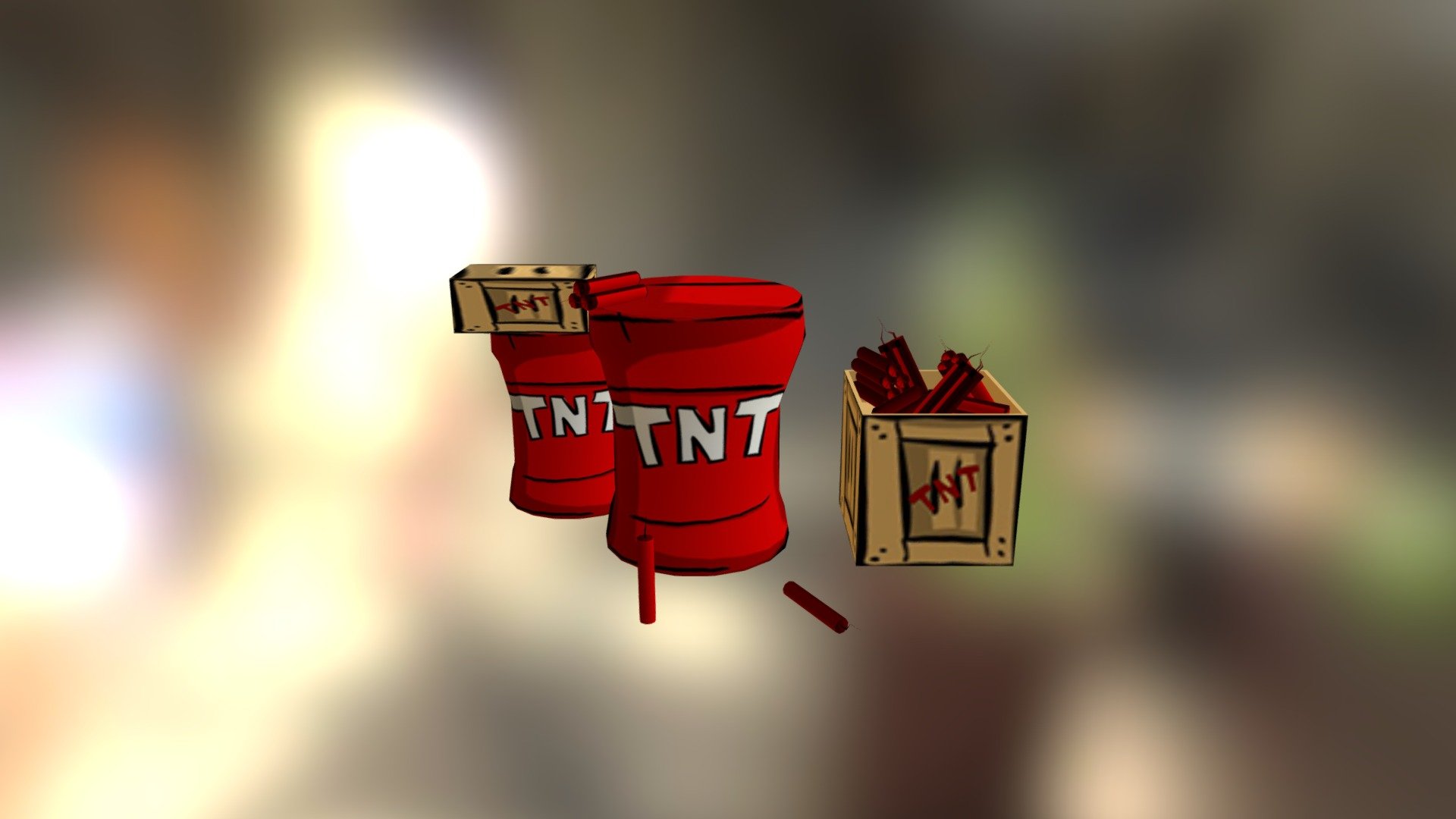 TNT Cartoon - 3D model by dylan86 [d128727] - Sketchfab