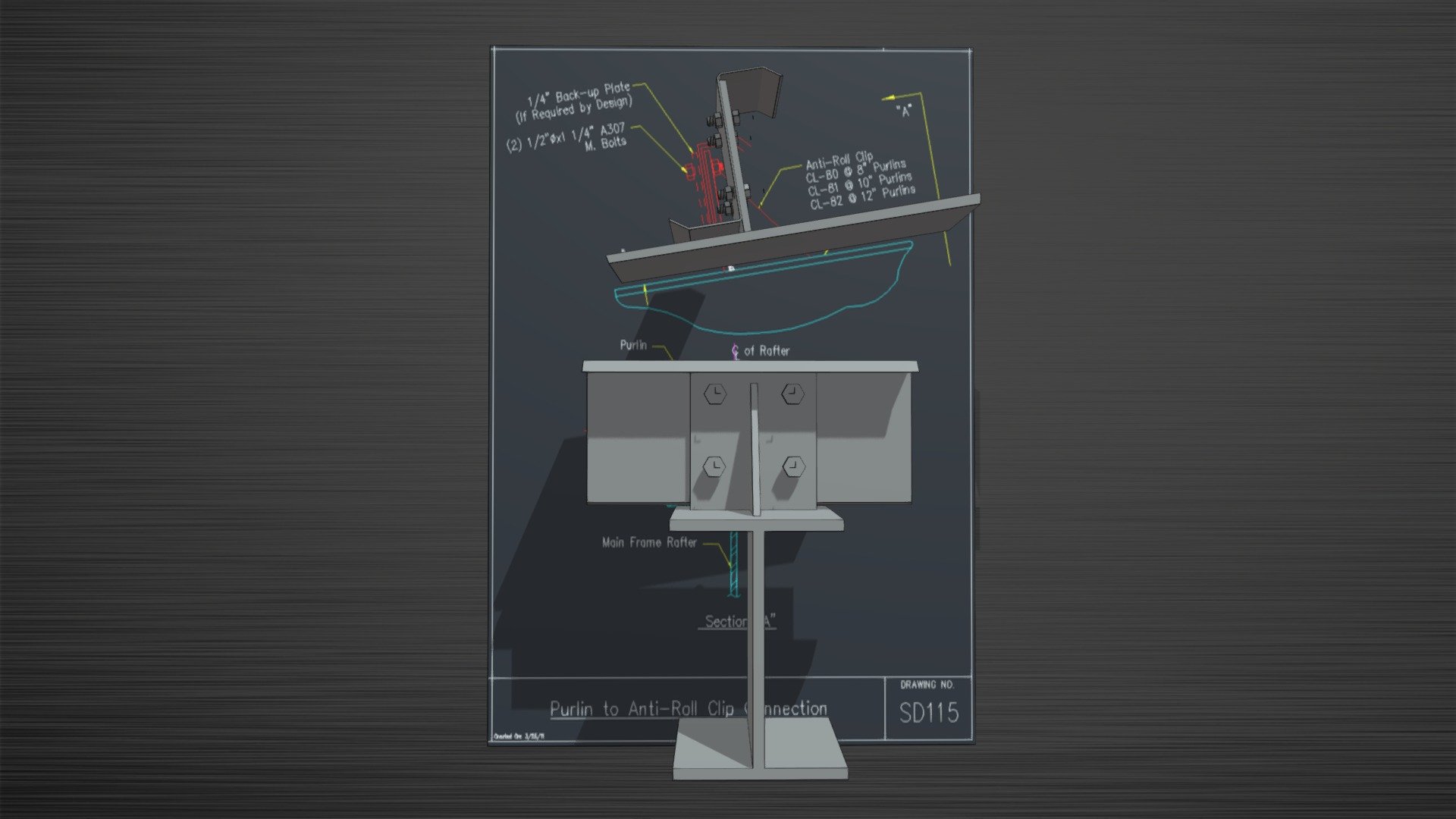 SD115 Detail Drawing - 3D model by Great Western Building Systems ...