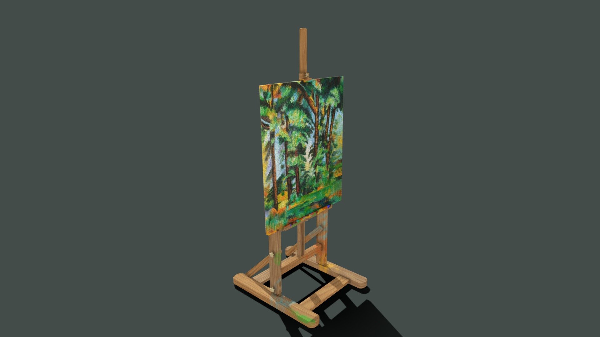 Easel - 3D model by Catarina de Sá (@CatarinaDeSa) [d12fa6c] - Sketchfab