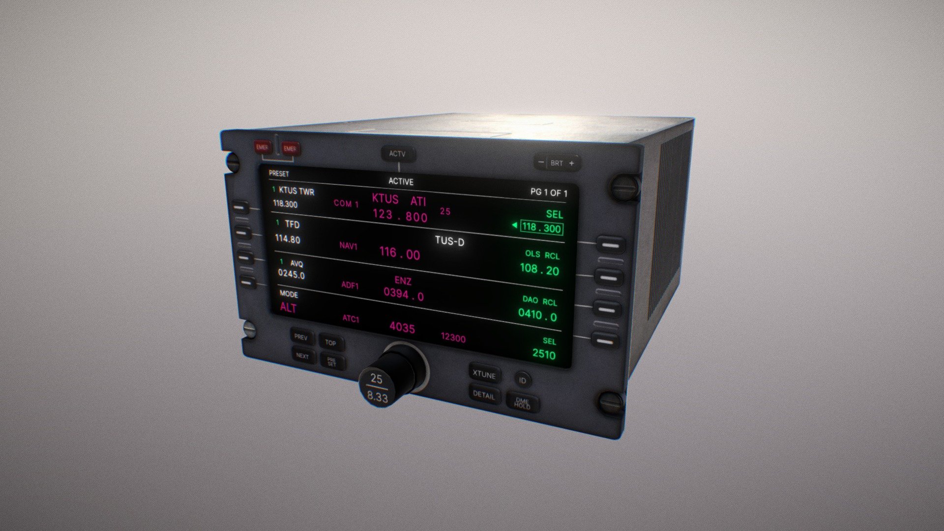 Unidade de Controle de Rádio (RCU) EMBRAER - 3D model by rogin303d [d1307c1] - Sketchfab