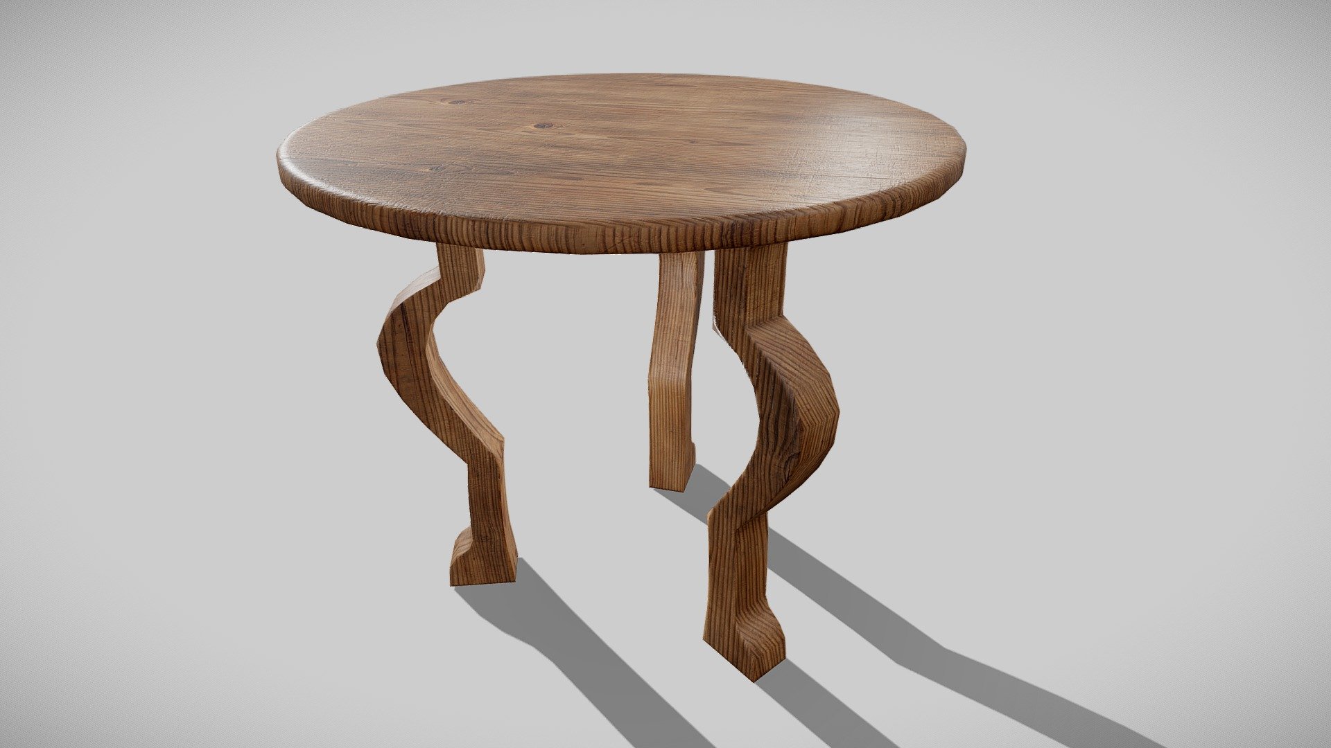 Wooden Tripod Table - Buy Royalty Free 3D model by Mikaël Sévère ...